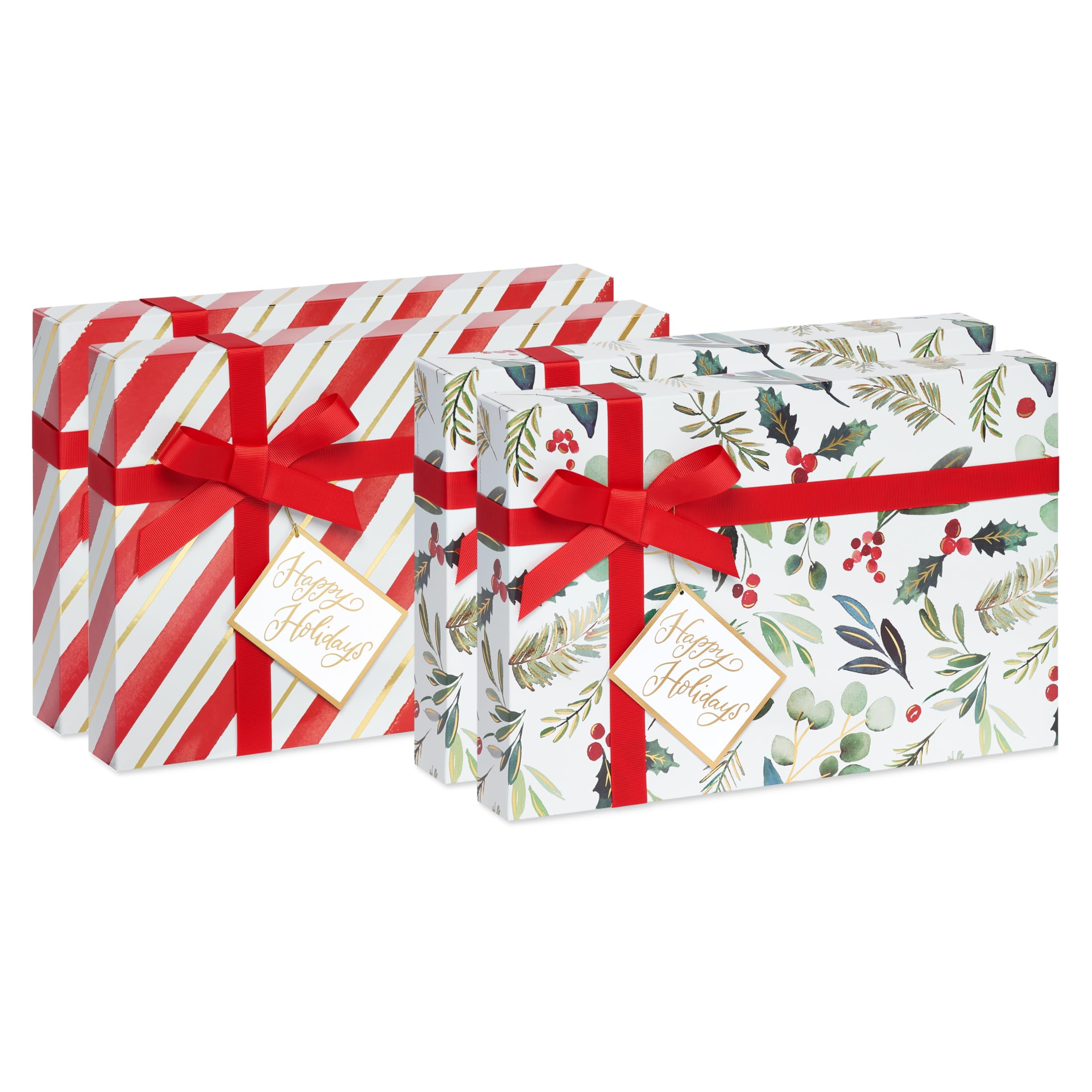 Papyrus Gift Box Set MSF2 for Christmas and All Holidays, Red Holly (4 ...