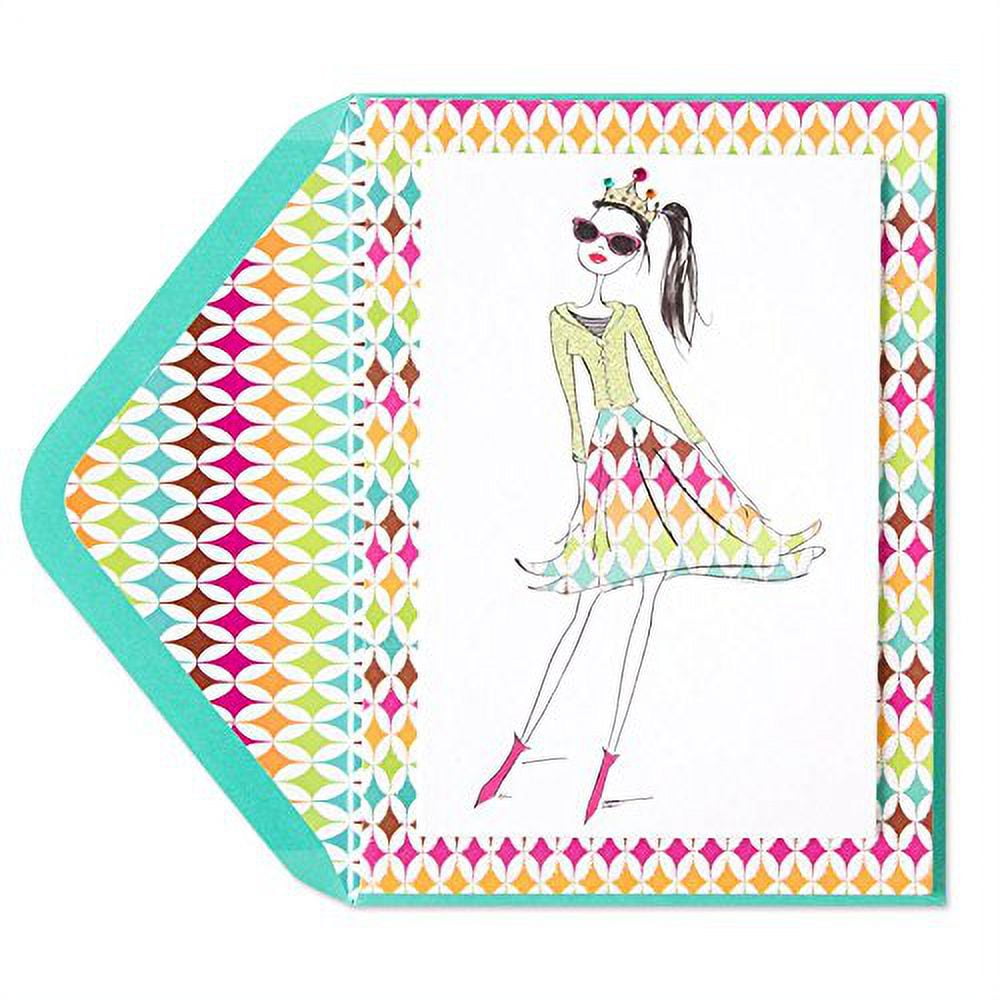 Papyrus Glitter Embellished Greeting Card - Sassy Queen Gal with ...