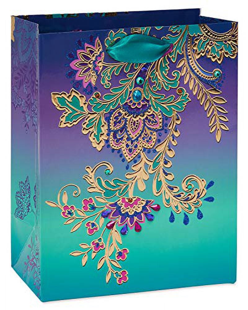 Papyrus Medium Gift Bag (Jacobean Floral) for Birthdays, Weddings ...