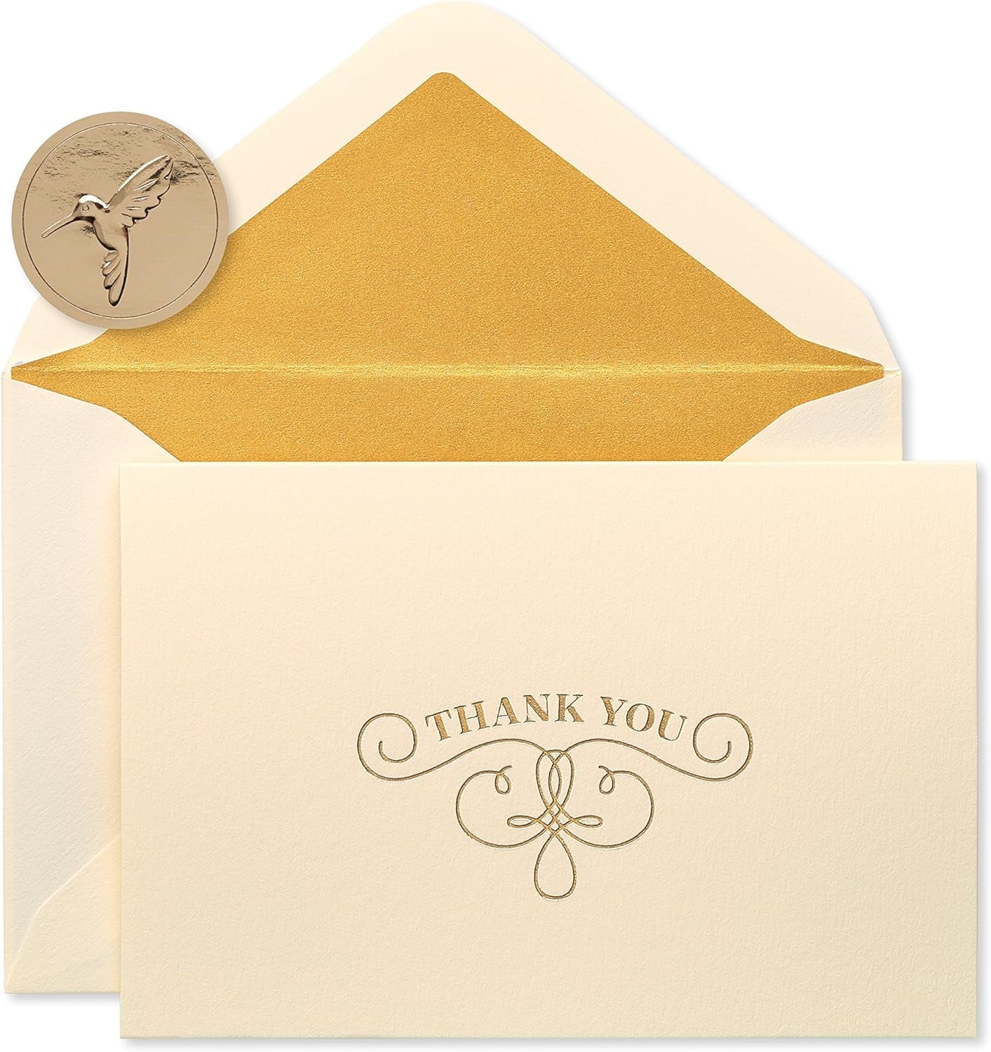 Papyrus Thank You Cards with Envelopes, Gold Flourish (16-Count ...