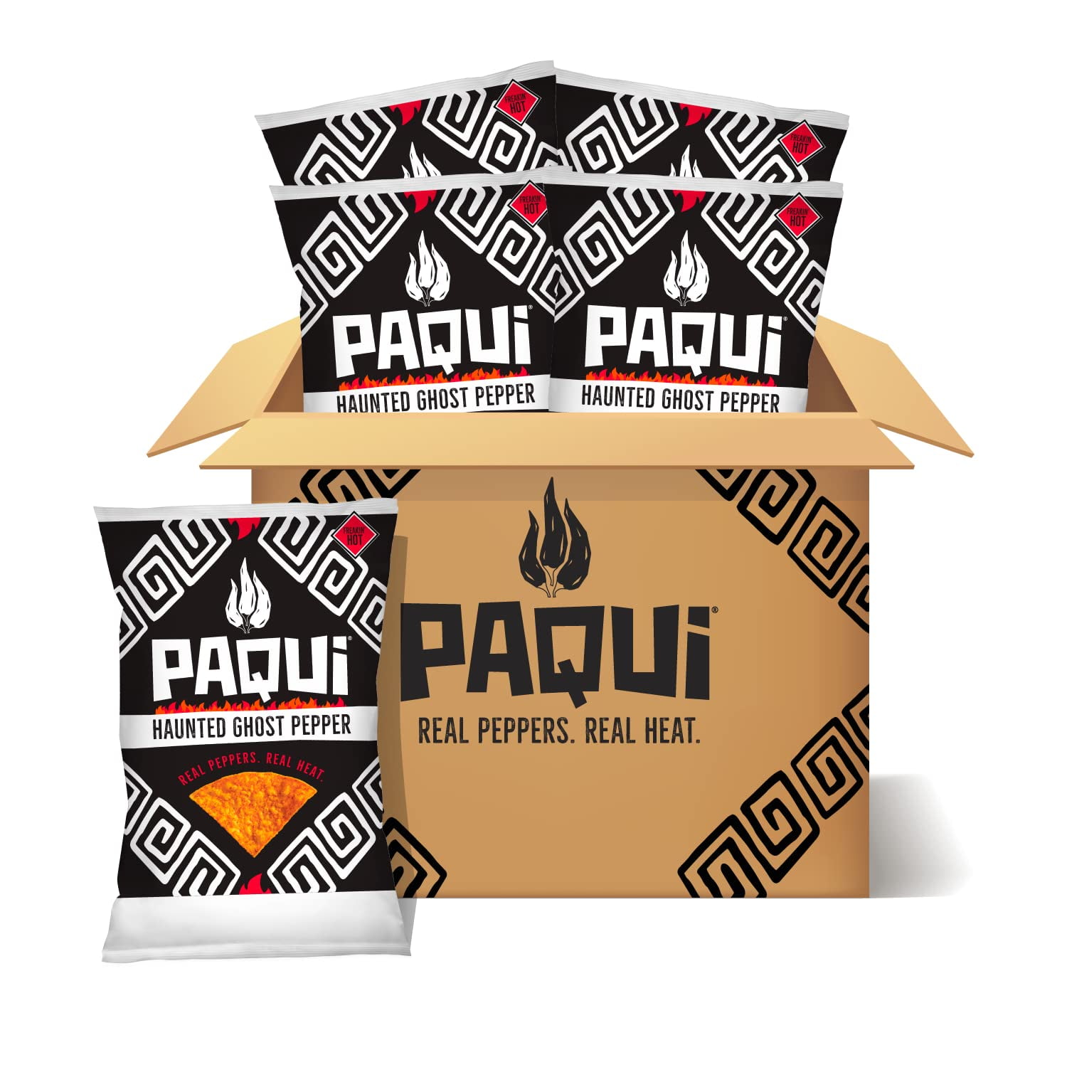 Paqui Haunted Ghost Pepper Spicy Tortilla Chips, 7 oz Grocery Size Bag ...