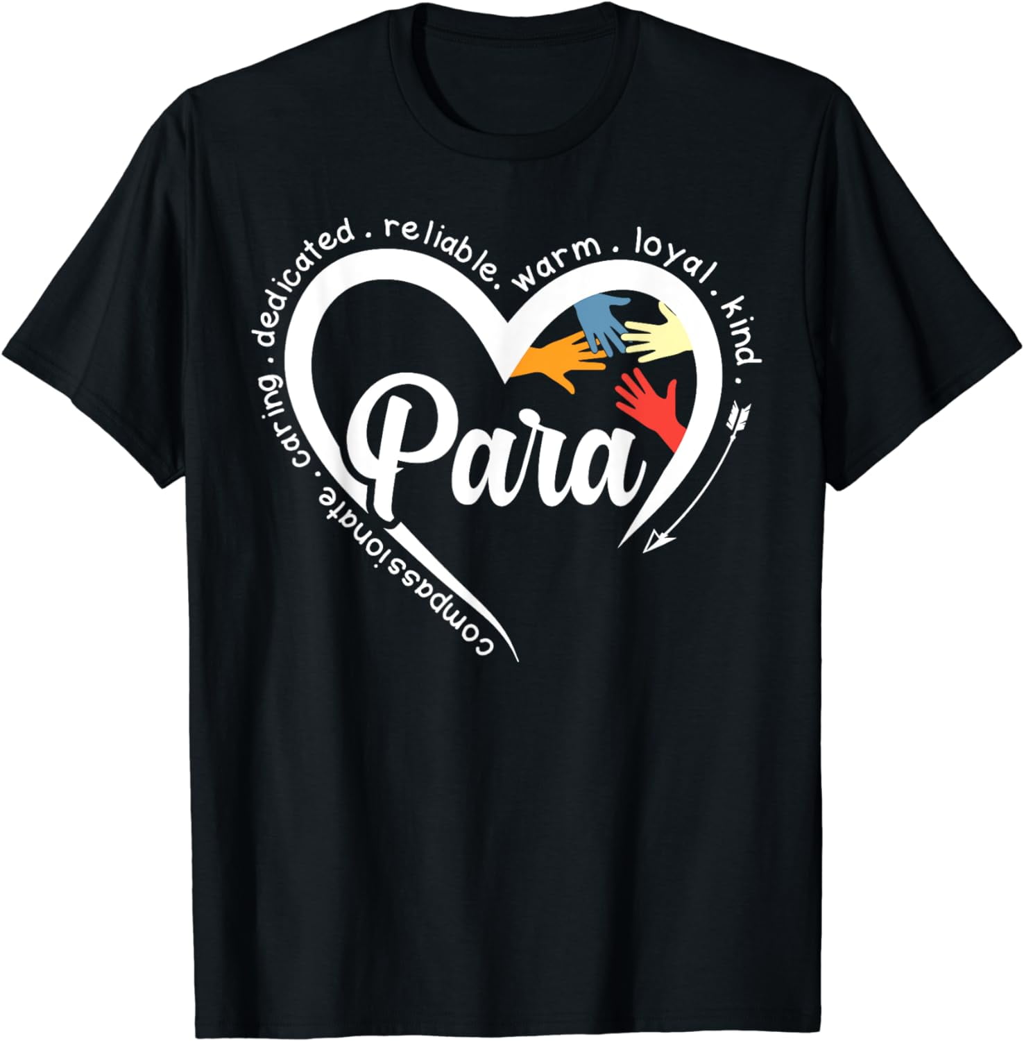 Para Heart Teacher Paraprofessional Paraeducator T-Shirt - Walmart.com