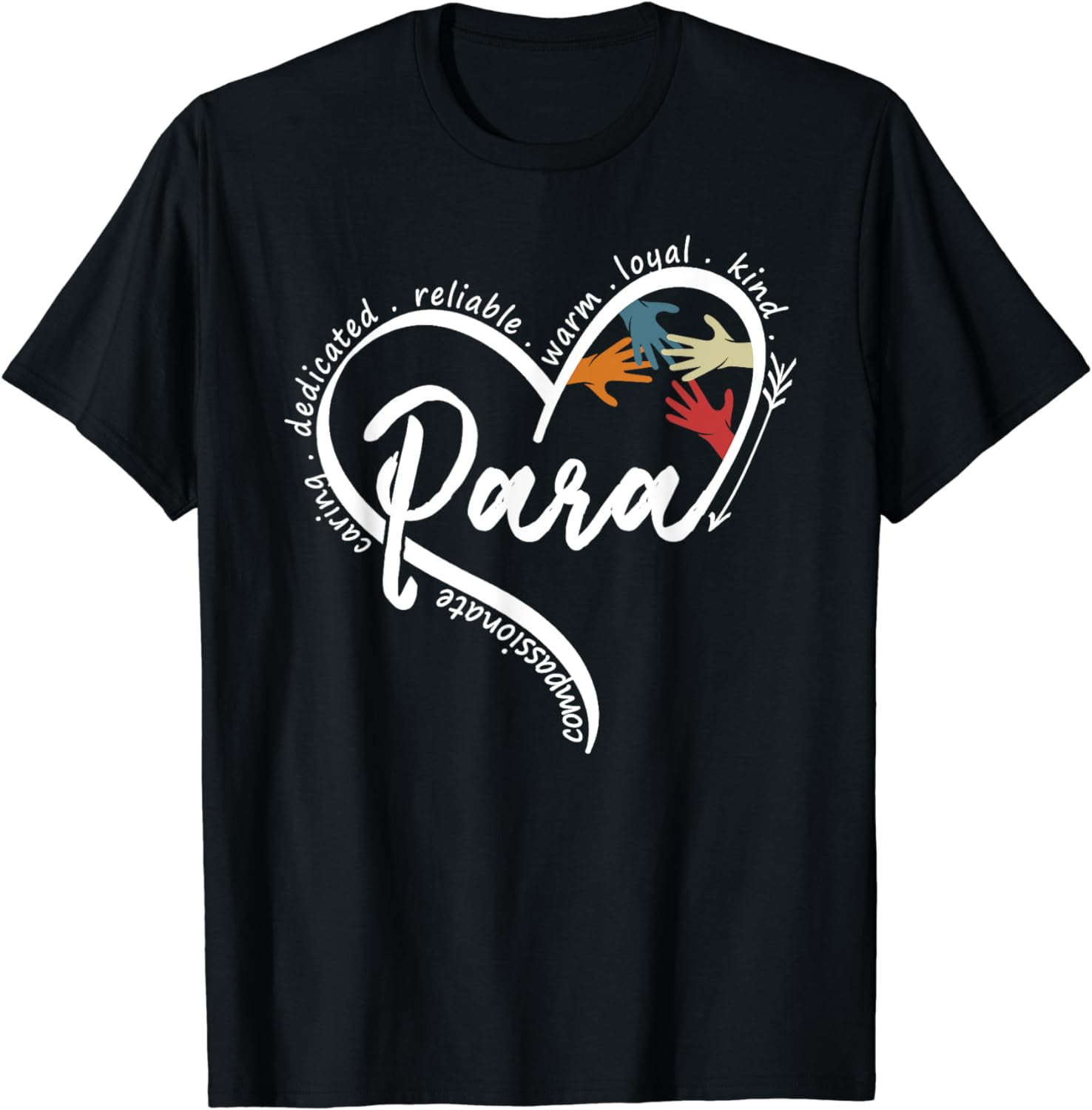 Para Heart Teacher Paraprofessional Paraeducator T-Shirt - Walmart.com