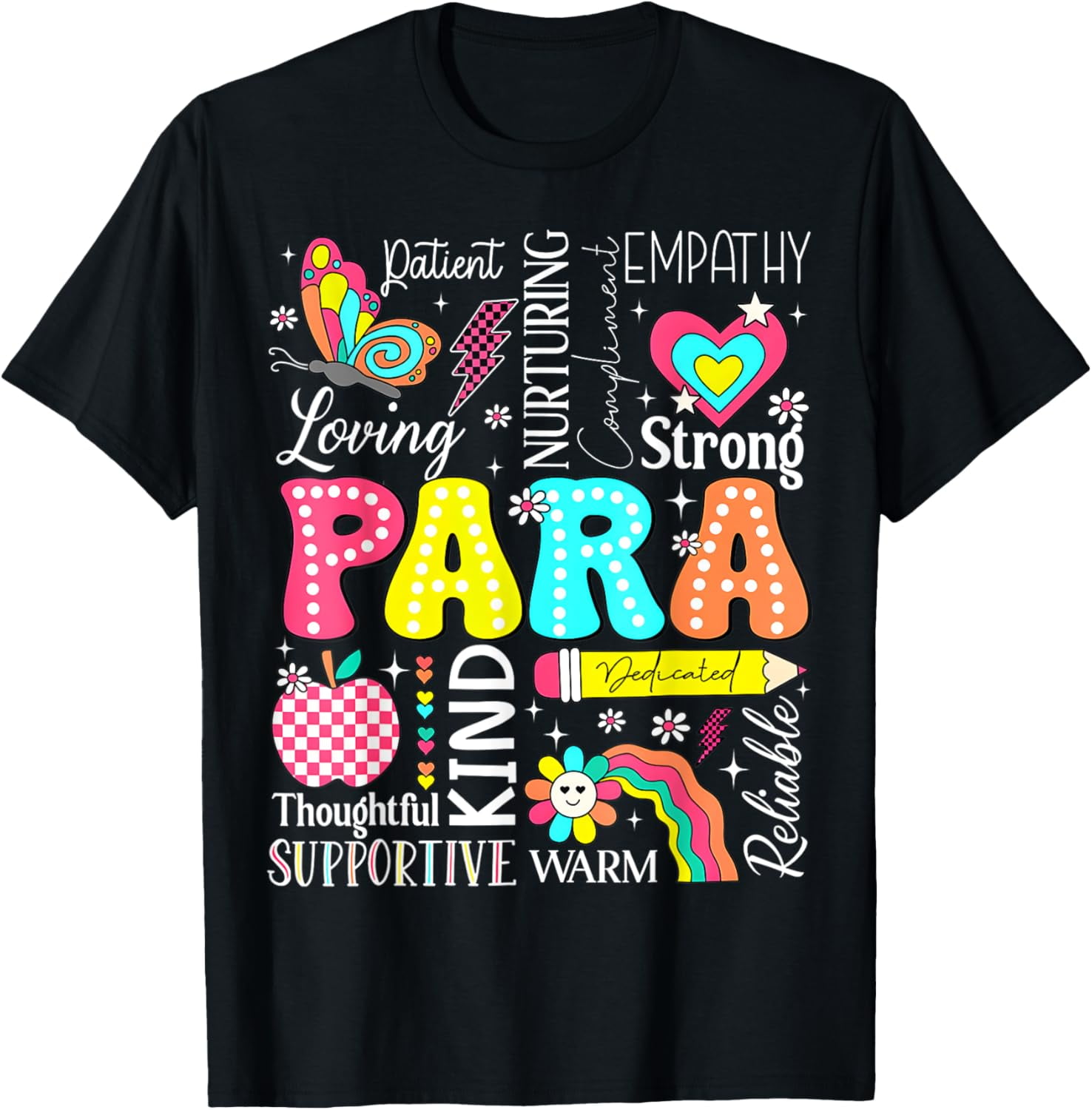 Para Paraprofessional Paraeducator First Day Back To School T-Shirt ...