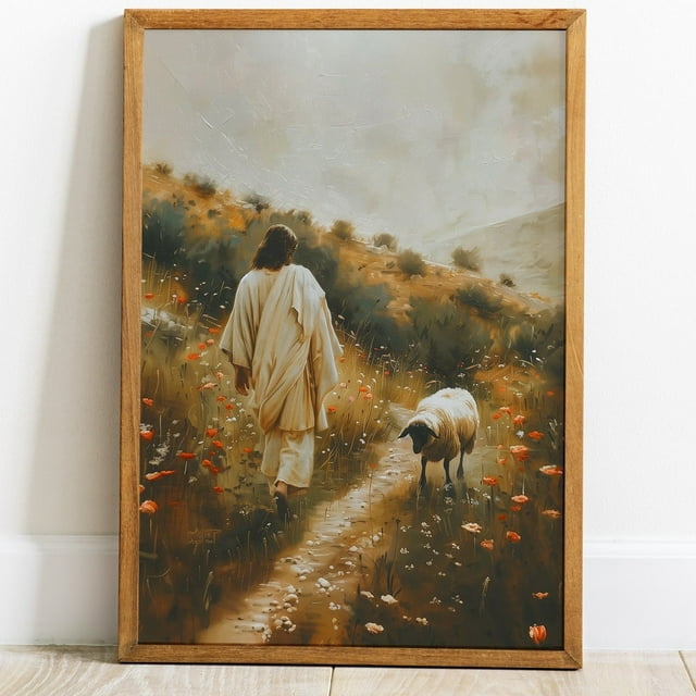 Parable Of The Lost Sheep, Jesus Wall Art, Good Shepherd, Jesus Art NO ...