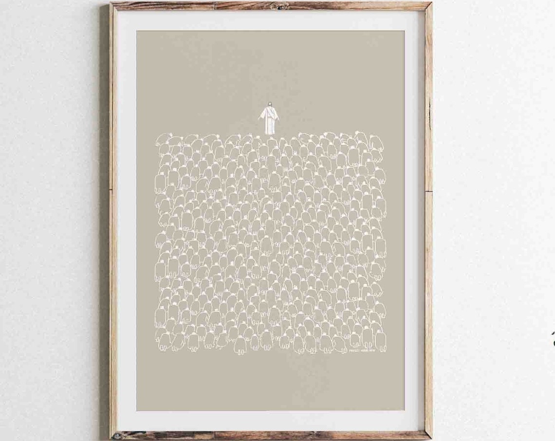 Parable Of The Lostheep, Goodhepherd, Painting, Bible Wall Art ...