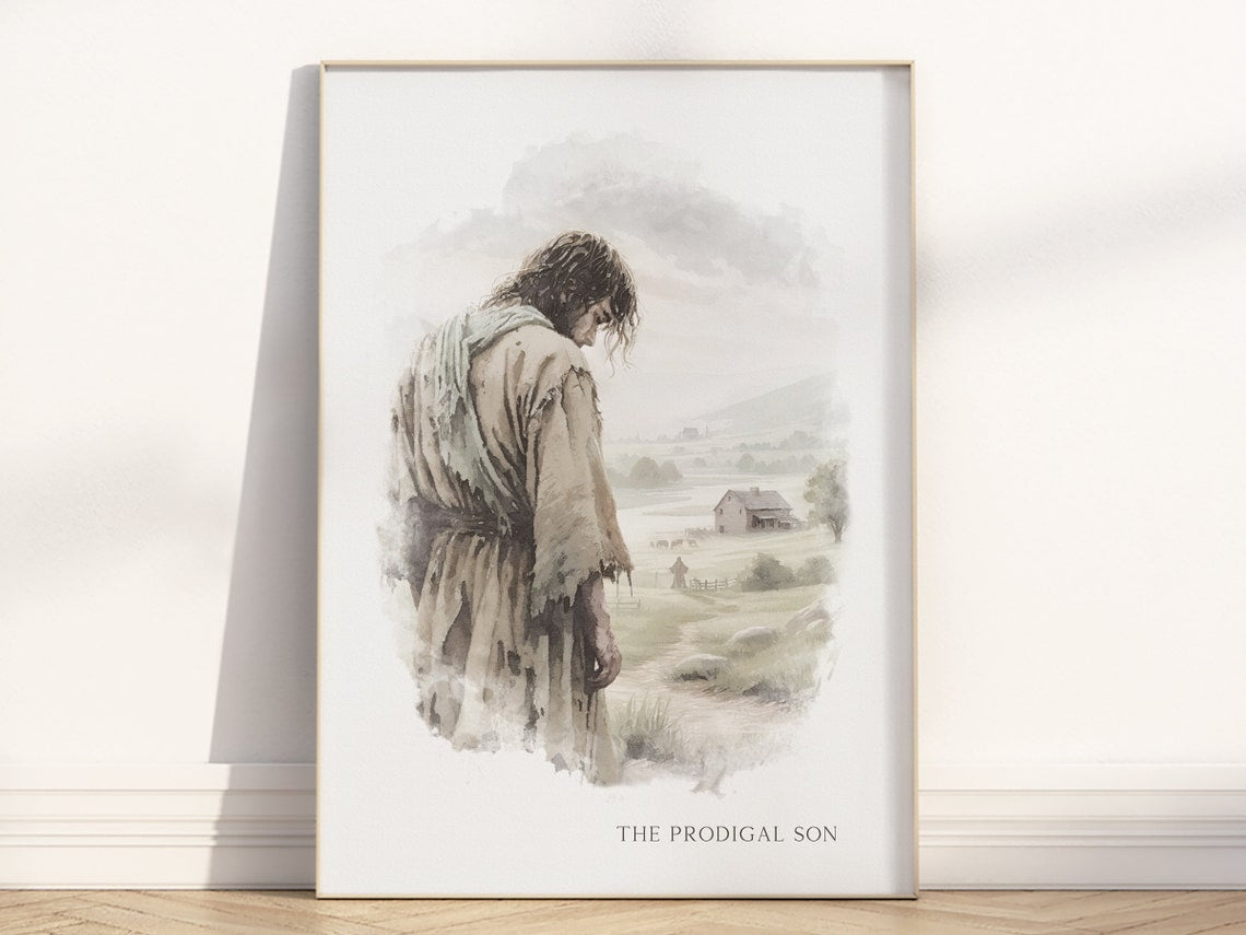 Parable Of The Prodigal Son Wall Art Luke 15:11-32, Christian Religious ...