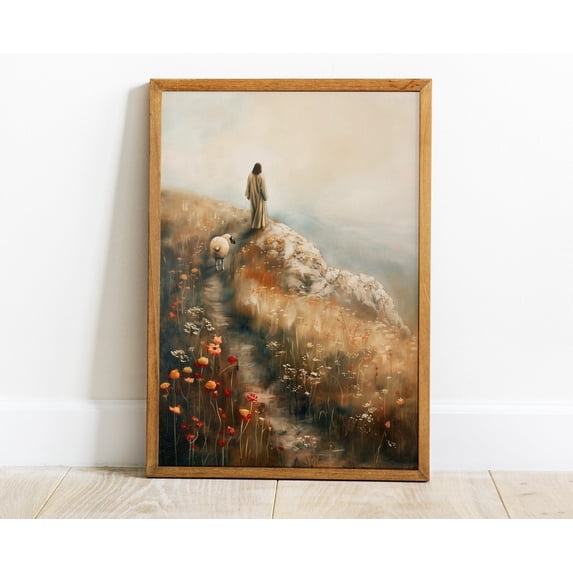 Parable of the Lost Sheep Christian Wall Art Modern Christian Art Bible ...