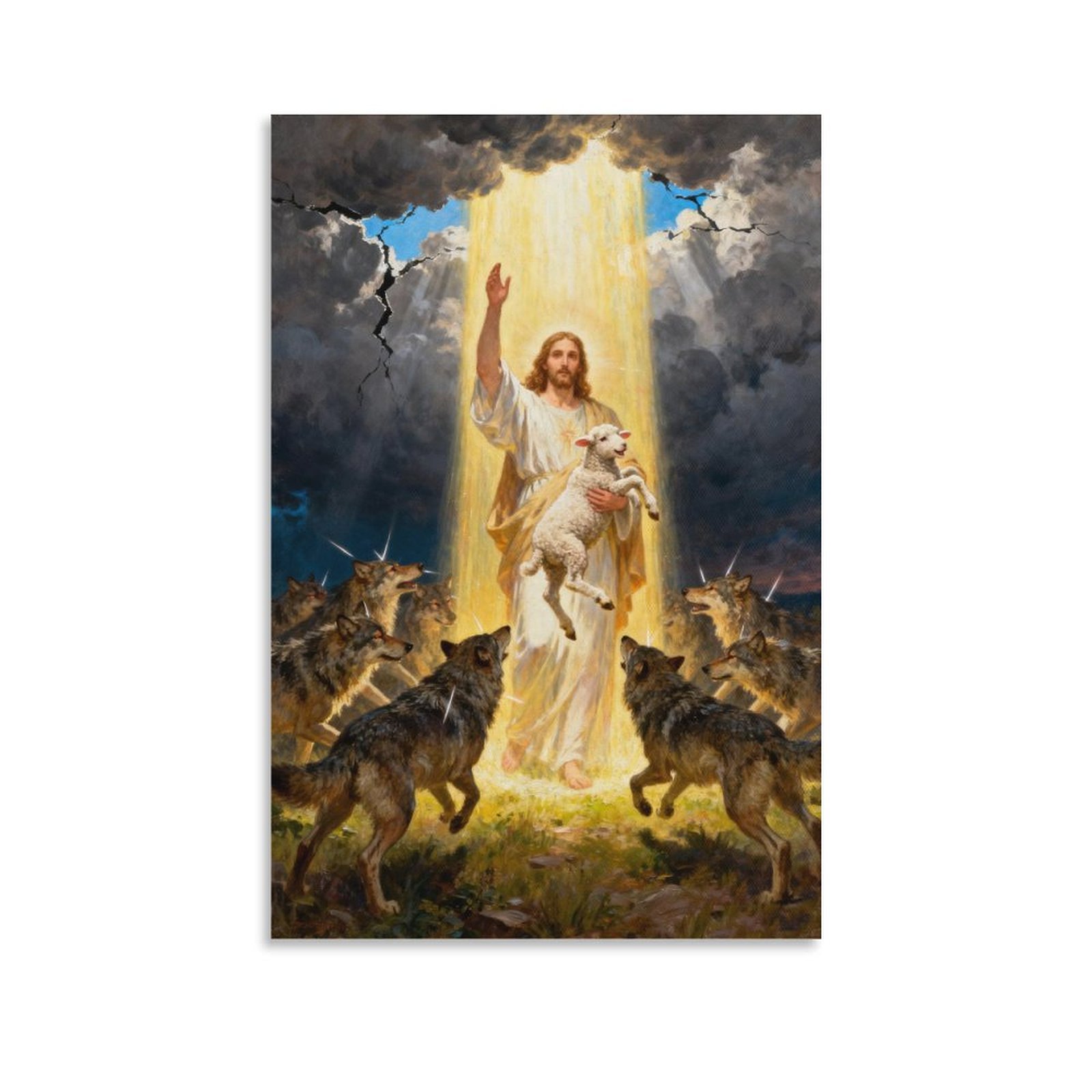 Parables of Jesus-Vintage Painting On Canvas Wall Art Poster Scroll ...
