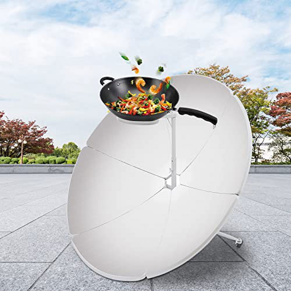 Parabolic Solar Cooker, 59" Solar Cooker with Casters, Concentrating ...