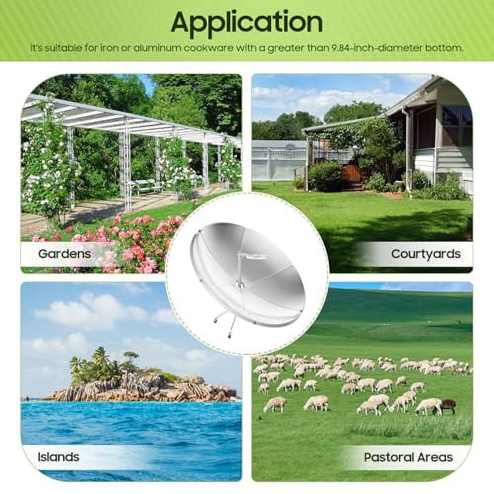 Parabolic Solar Cooker, 60 Inch Portable Concentrating Solar Food ...