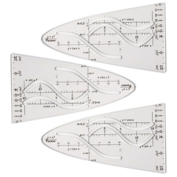 Parabolic Stencil Math Curves Template Parabola Ruler Parabola Stencil ...