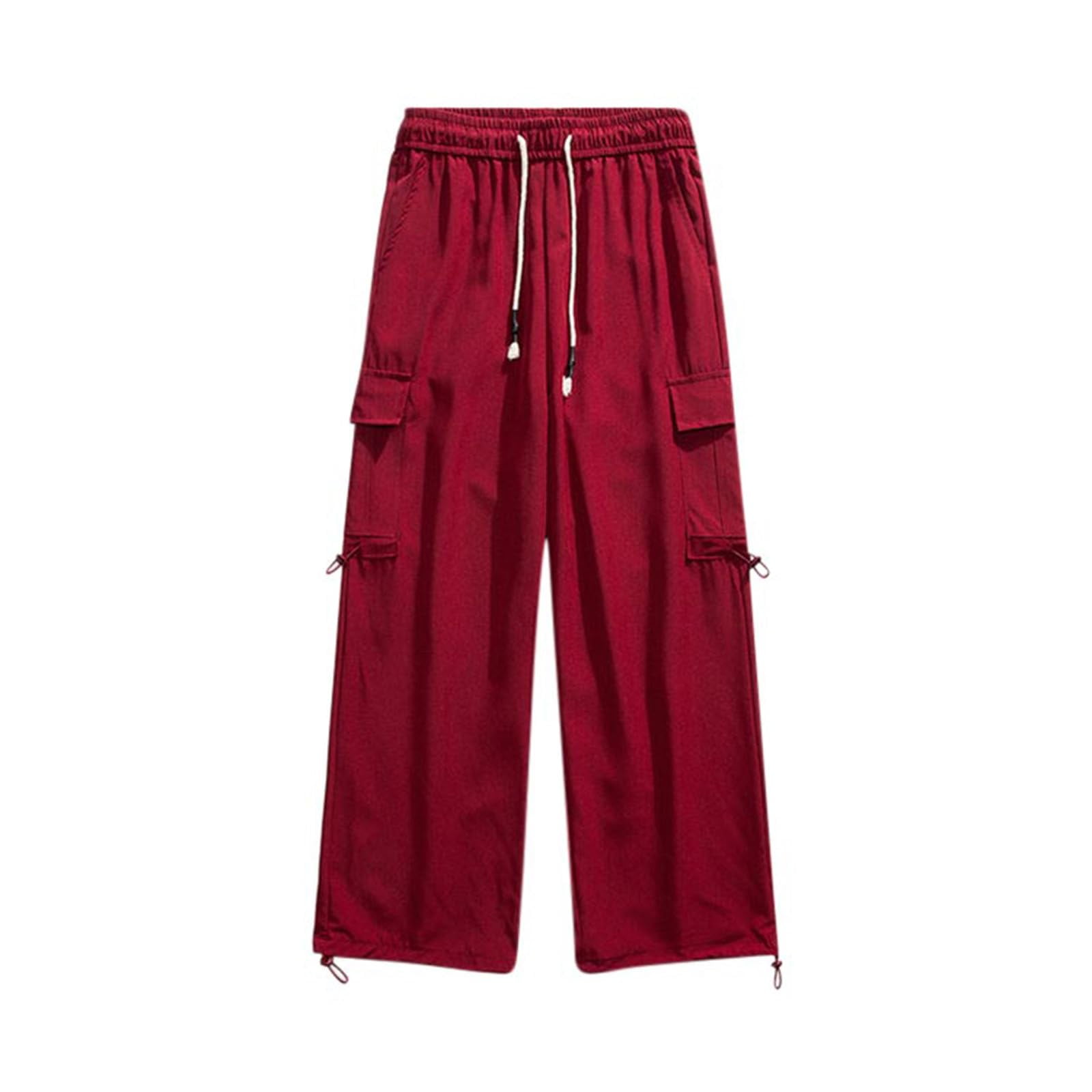 Parachute Pants For Men Casual Baggy Cargo Pants Streetwear Y2k ...