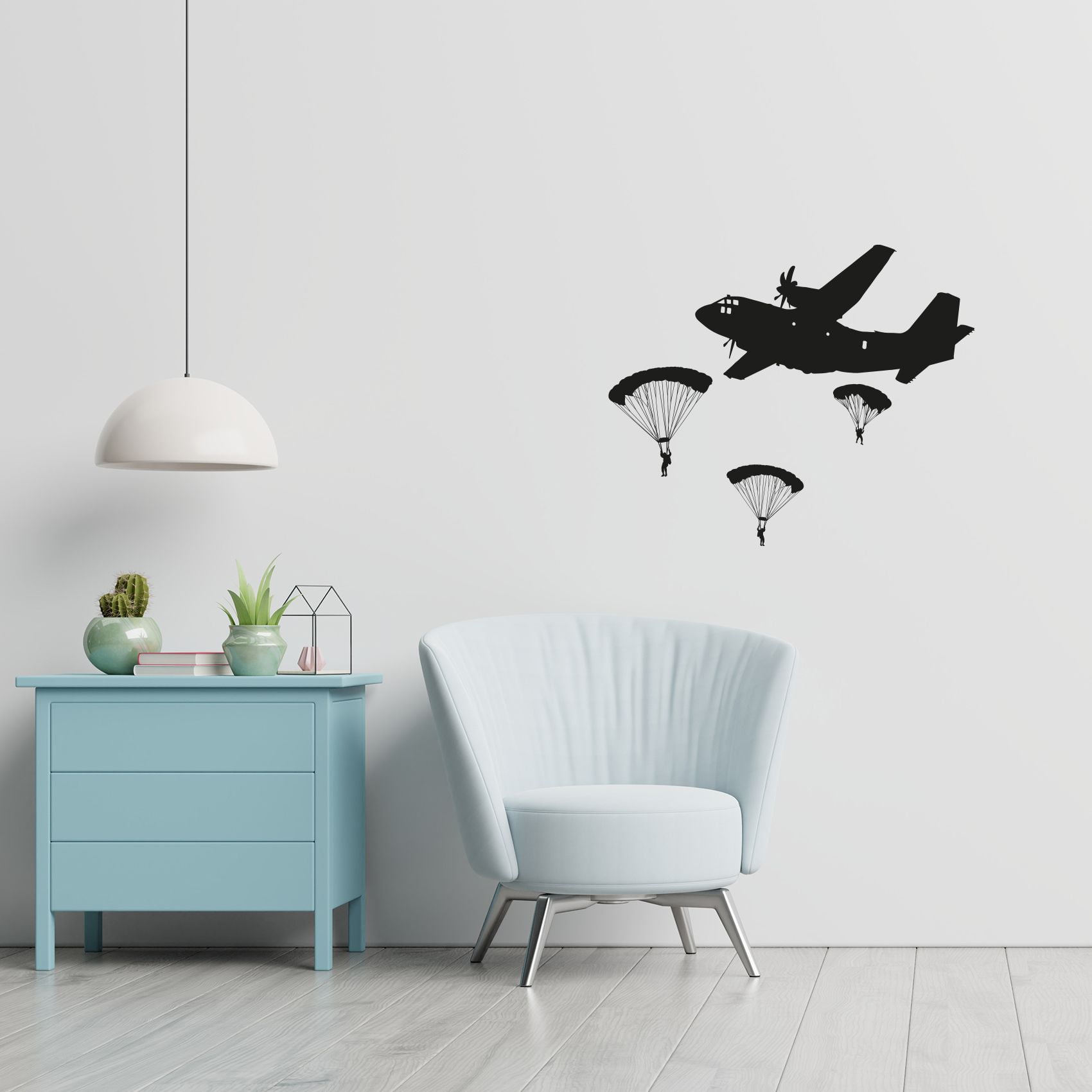 Parachute Parachutes Military Swat Team Army Men Soldier Wall Sticker ...