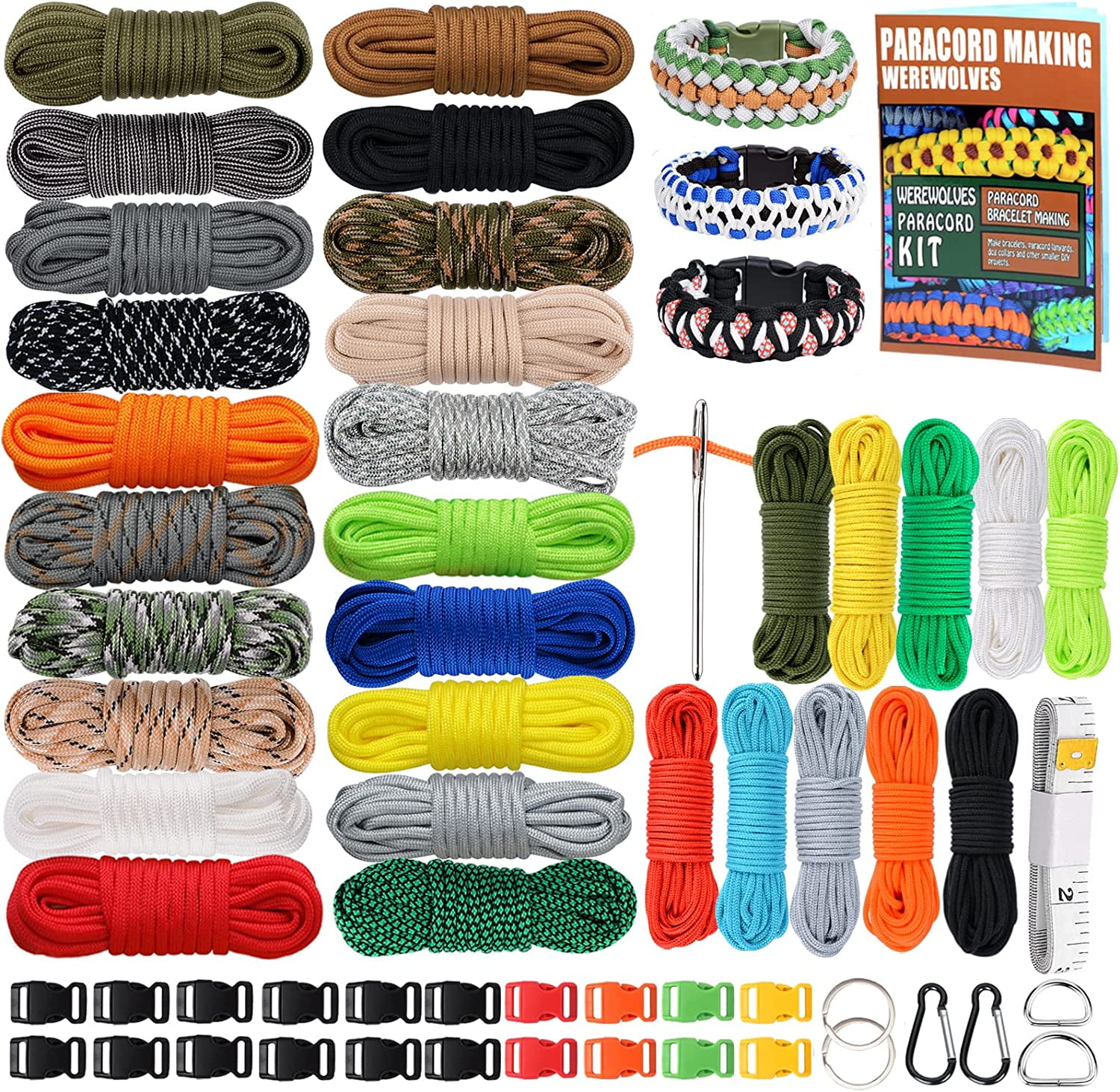 Walmart Paracord 550 Crafting Kits - Survival Bracelet Rope Tools Set ...