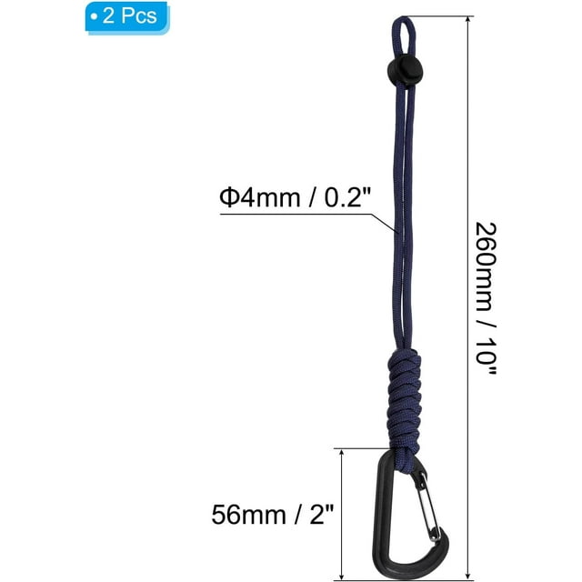 Paracord Keychains With Clips Braided Lanyard Ring Hook Adjustable ...