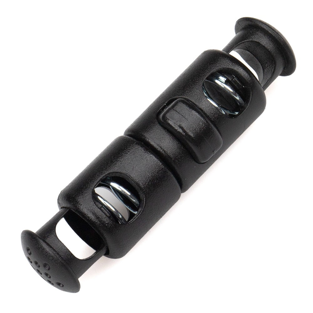 Paracord Planet 2 Hole Detachable Cord Locks – Black, Plastic, Dual ...