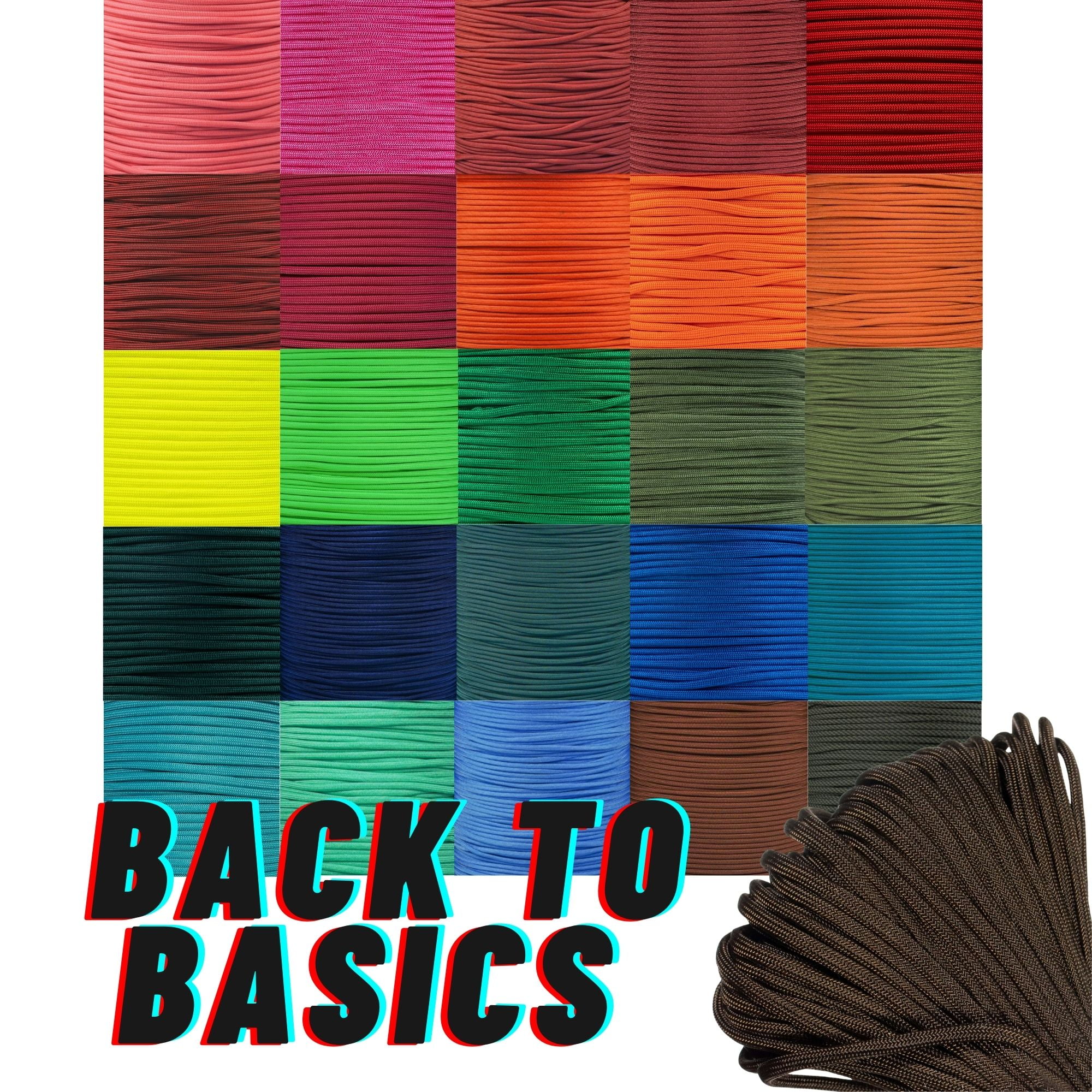 Paracord Planet | 550 Paracord 10 FT (Hanks) Back to Basics Colors ...