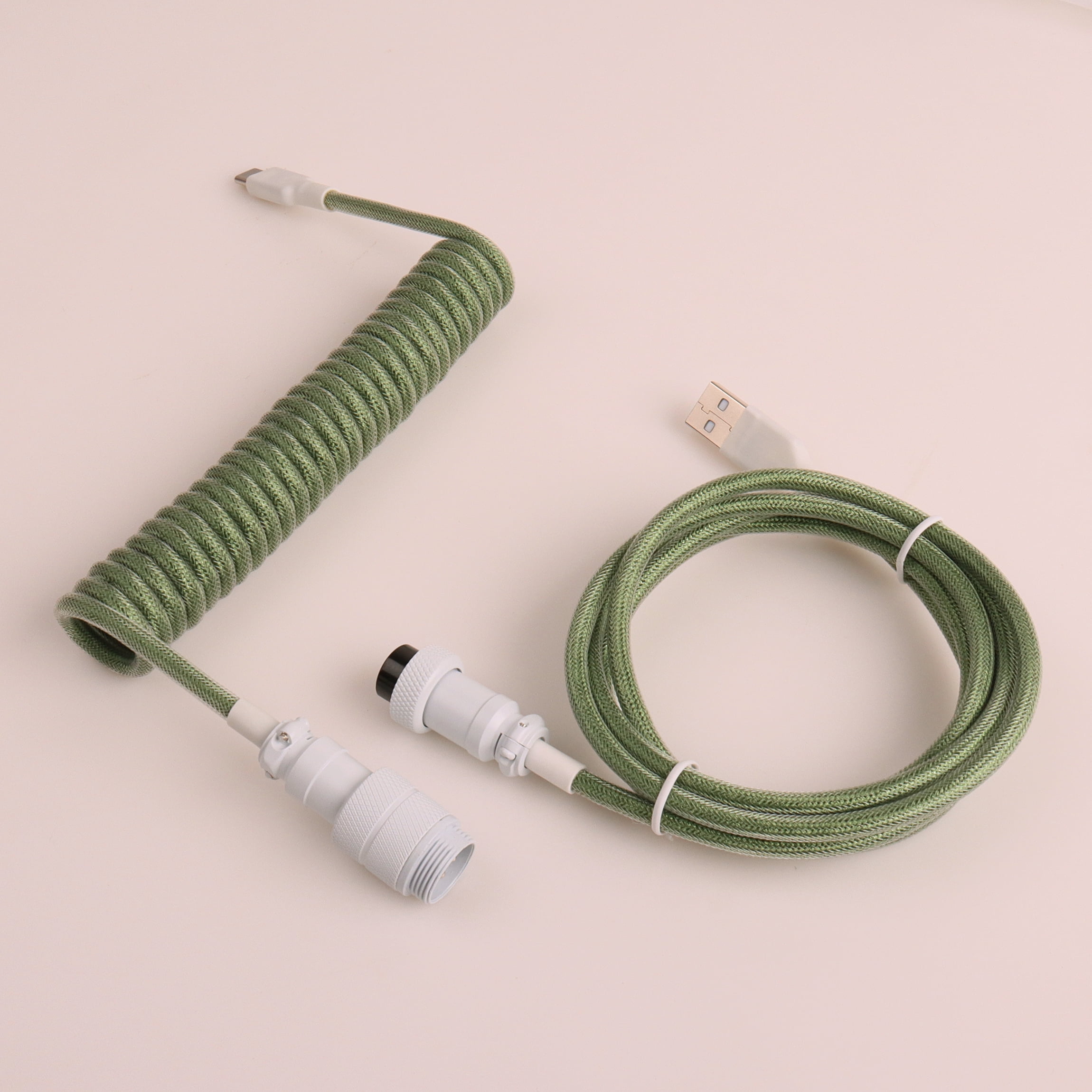 Paracord and PET Double Sleeved Mechanical Keyboard Cable Type C USB C ...