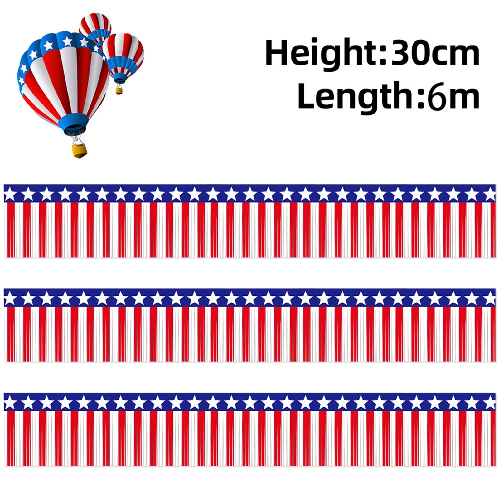 Parade Floats Foil Fringe Skirting Decorations - Long American Flag ...