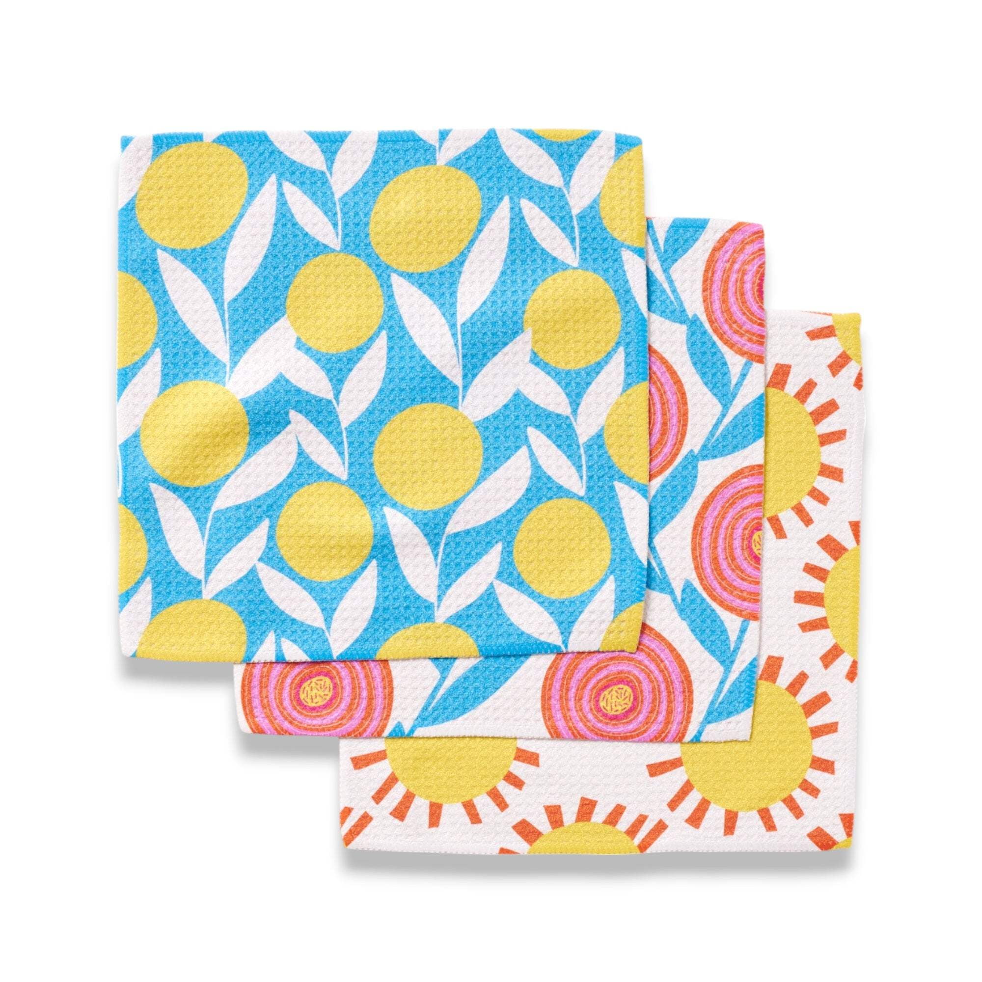 Parade Sunny Geometry Dishcloths | 3-Pack - Walmart.com