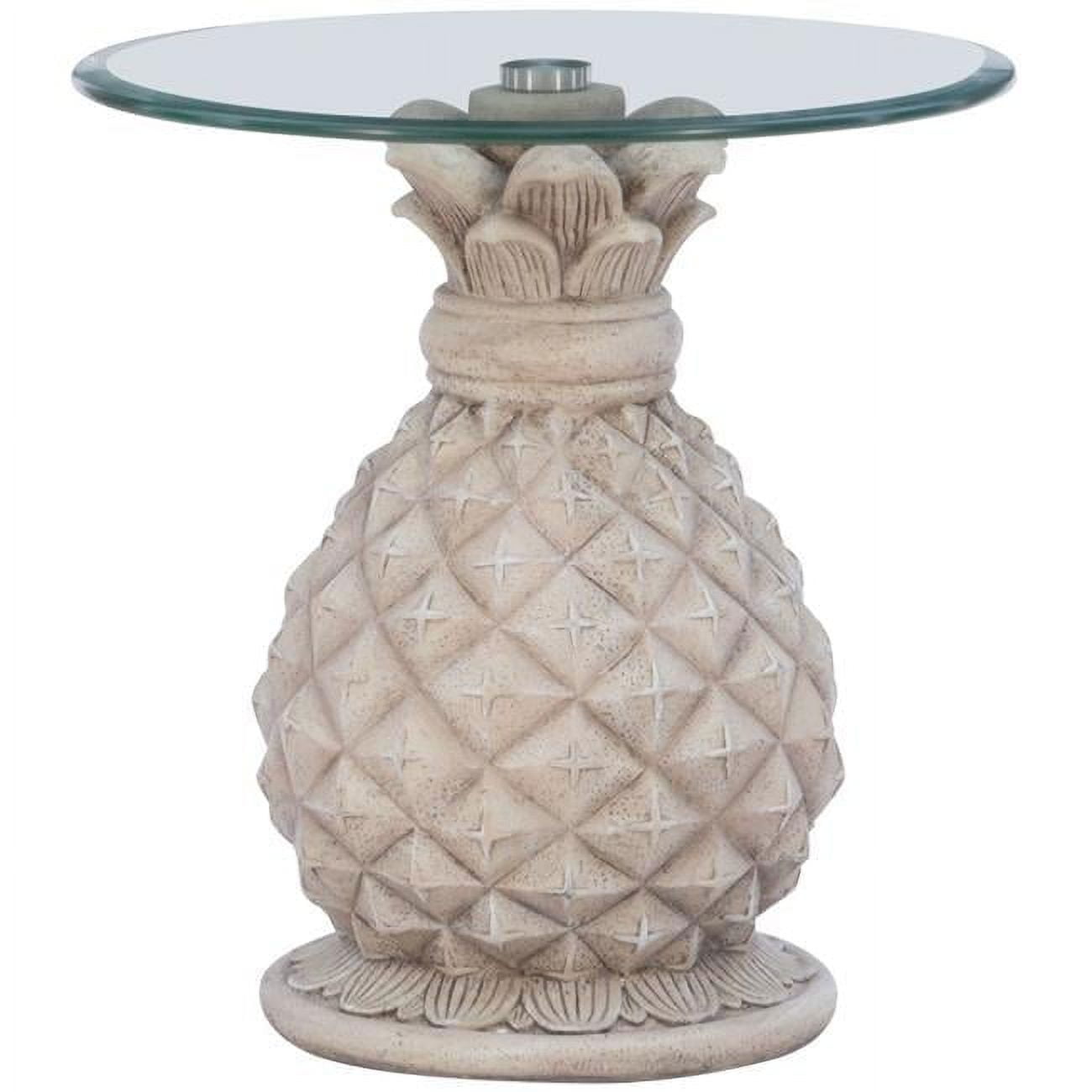 Paradisa Pineapple Accent Side Table, Grey & White - Walmart.com