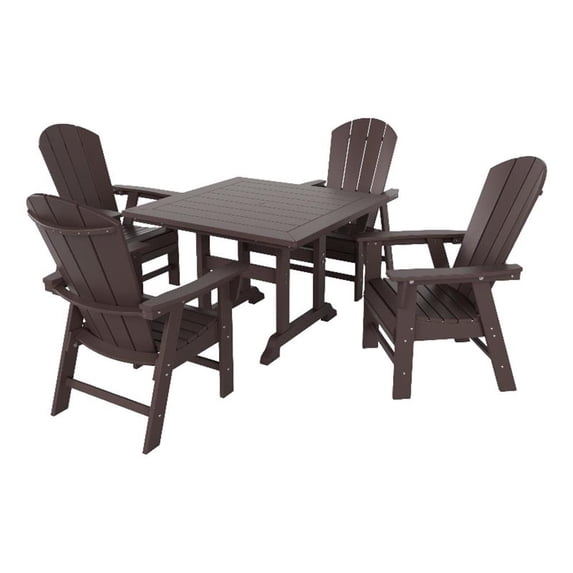 Paradise 5 Piece Square Dining Table and Chair Set - Walmart.com