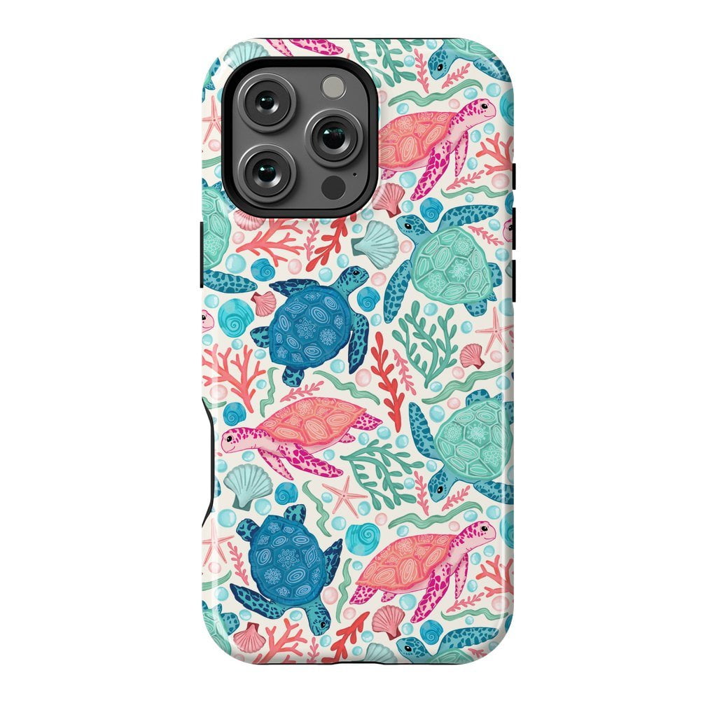 Paradise Beach Turtles Phone Case for iPhone 16 15 14 13 12 11 Pro Max ...
