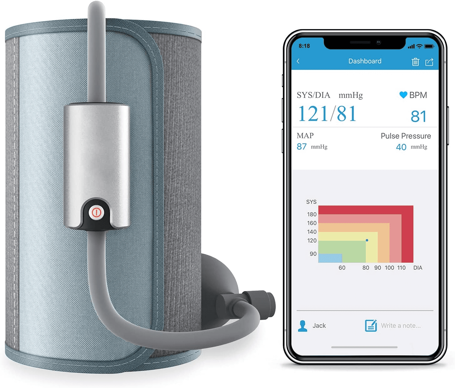 Wellue Blood Pressure Monitor,Light Weight Upper Arm BP Monitor ...