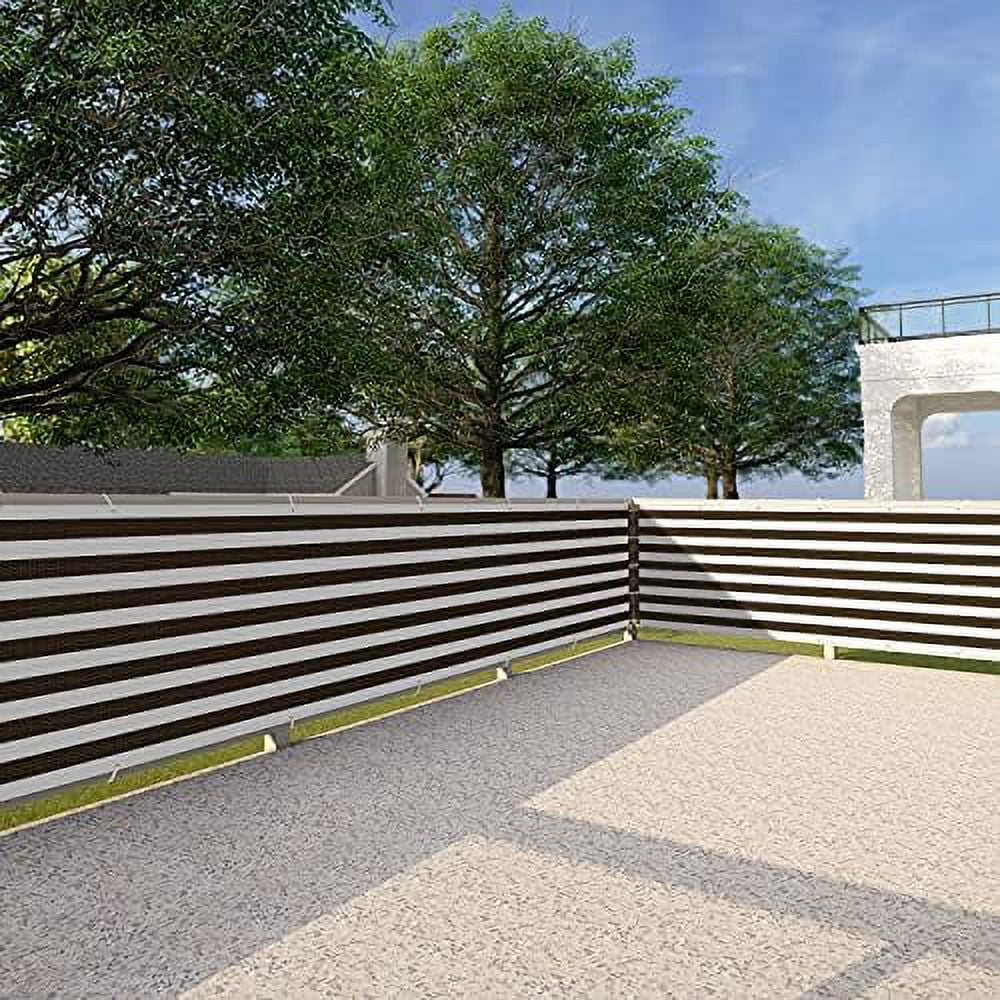 Paradise Brown White 35" In X 28'Ft Deluxe Outdoor Privacy Screen Net ...