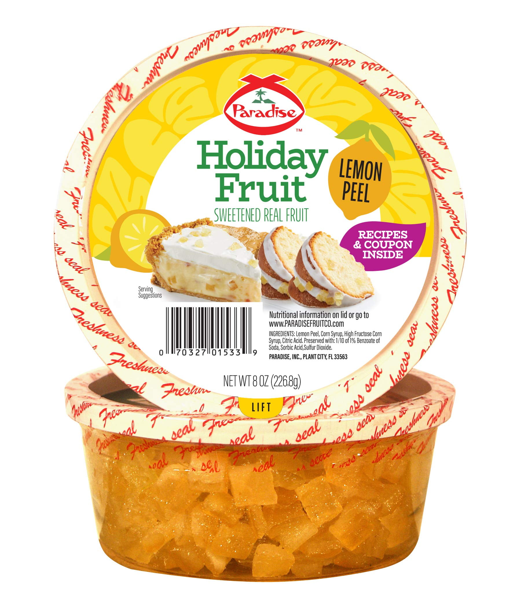 Paradise Diced Lemon Peel, 8 MDA05 Ounce (Pack of 1) - Walmart.com