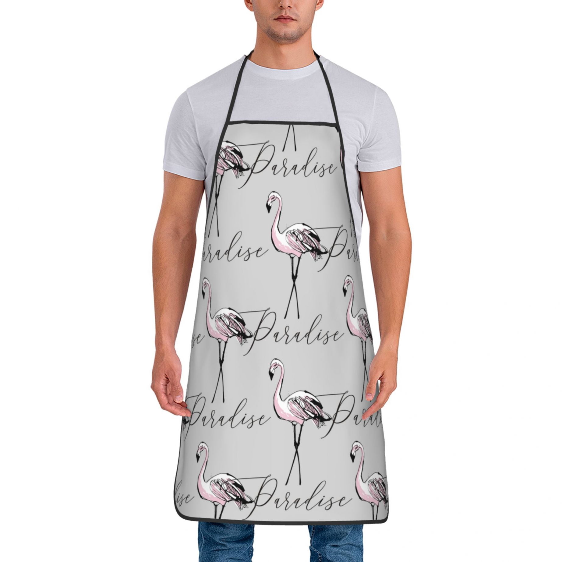 Paradise Flamingo Aprons for Women Men Waterproof Apron Kitchen Chef ...