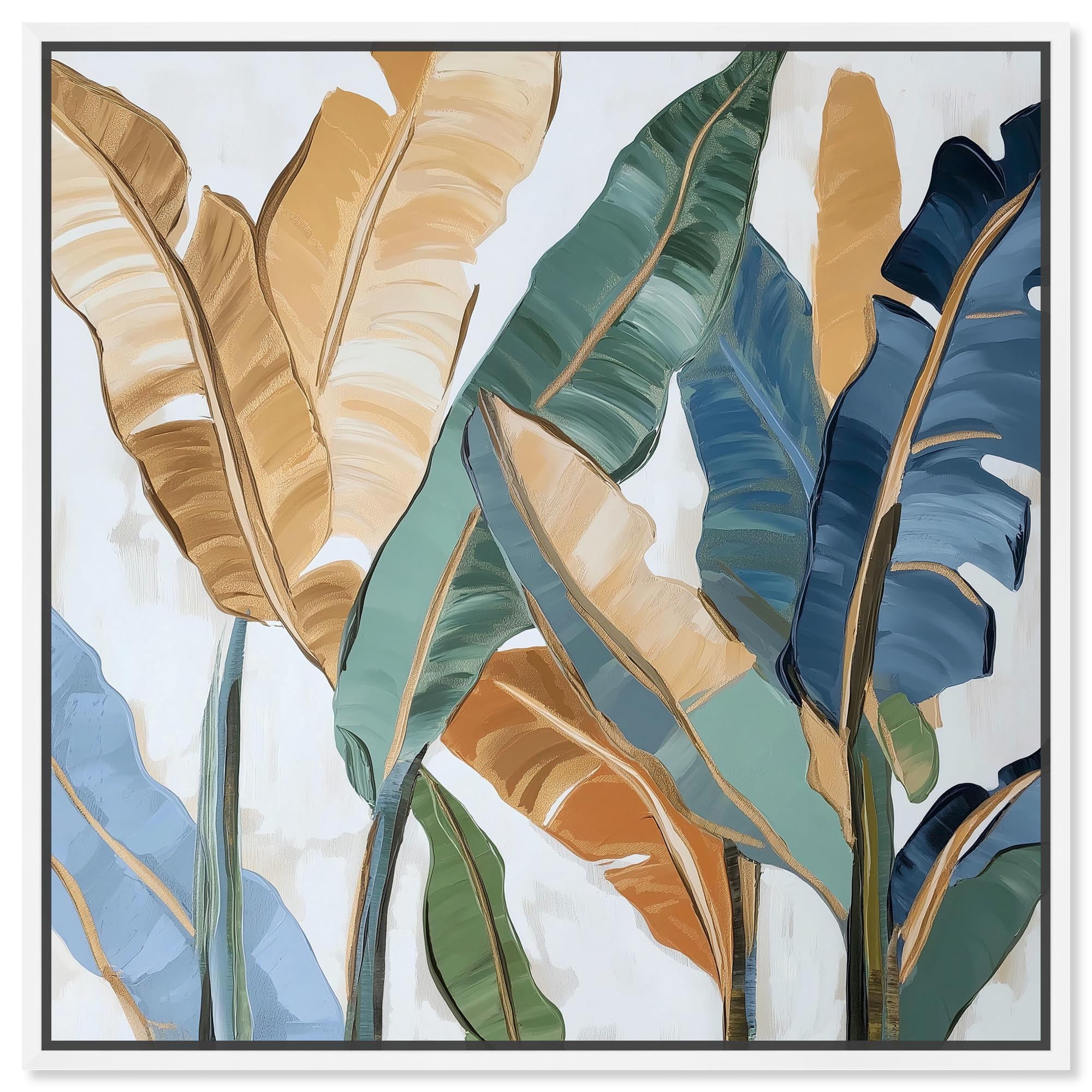 Paradise Fronds IV Canvas Tropical Floral Art by Art Remedy, White ...