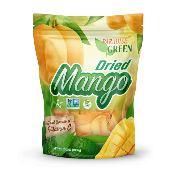 Paradise Green Dried Mango, 35.2 oz, Premium Quality, High in Calcium ...