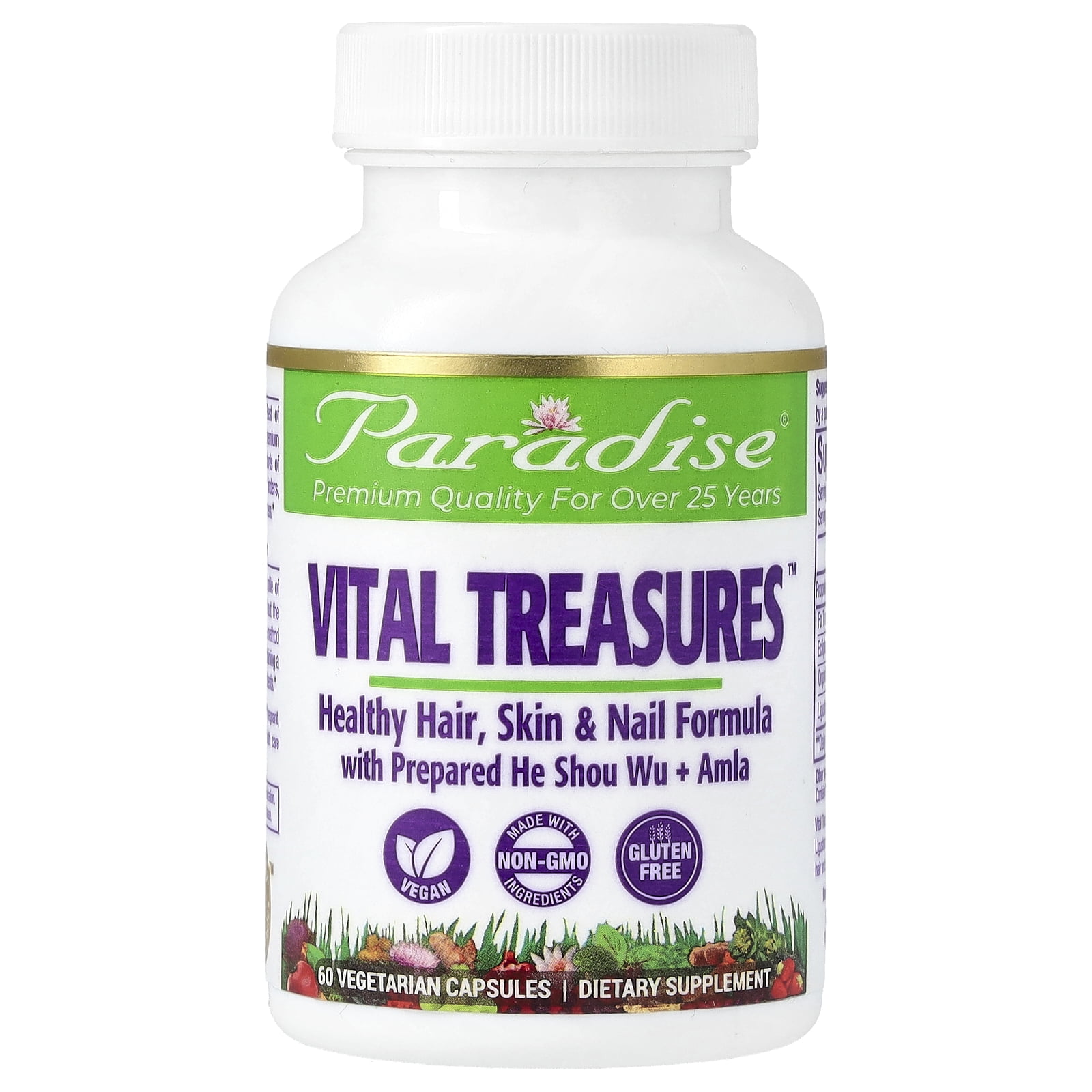 Paradise Herbs Vital Treasures, 60 Vegetarian Capsules - Walmart.com