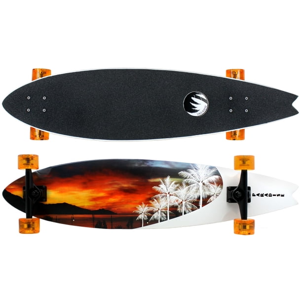 Paradise Longboard White Sunset 9.5" x 39.5" - Walmart.com