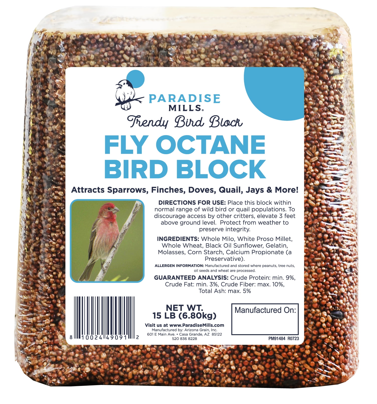 Paradise Mills Wild Bird Food Block, 15 lb, New, Formulated for All ...