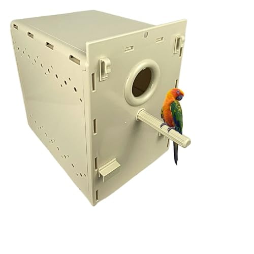 Paradise Nest for Small Birds - Durable Parakeet Nesting Box with Rear ...