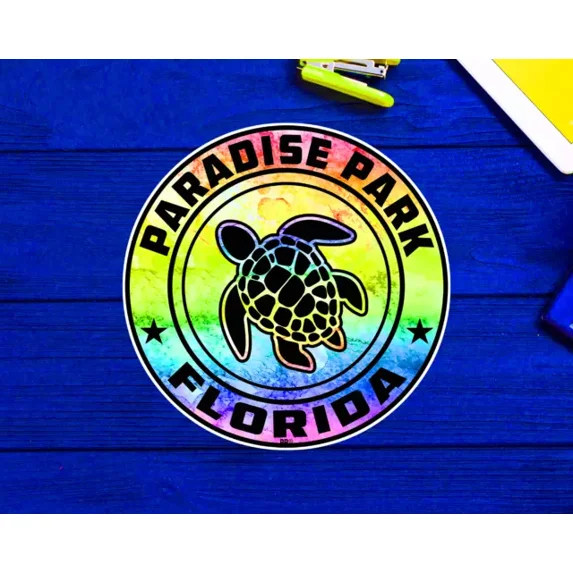 Paradise Park Beach Florida Beach Sticker Decal Sticker Sea Turtle ...