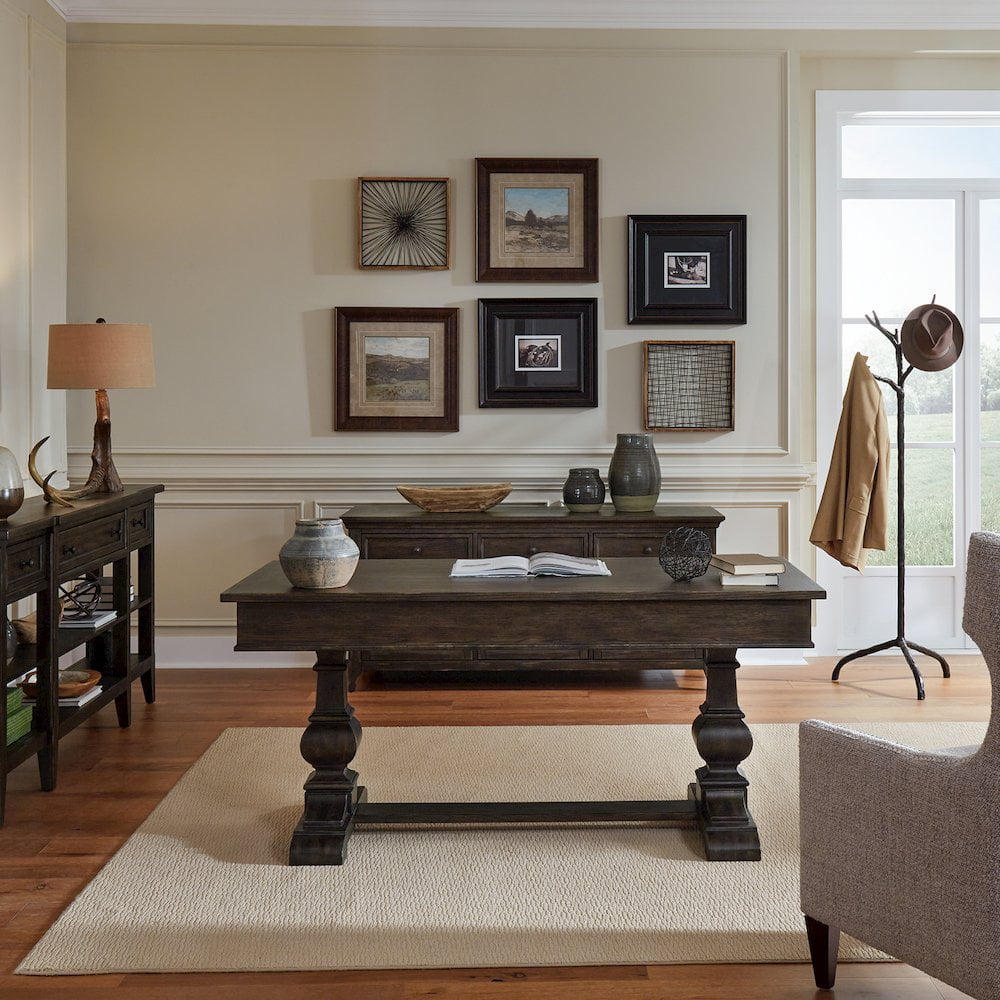 Paradise Valley 2 Piece Desk Set in Brown - Walmart.com