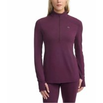 Paradox Men’s Merino Blend 1/4 Zip Performance Base Layer Top, Black ...