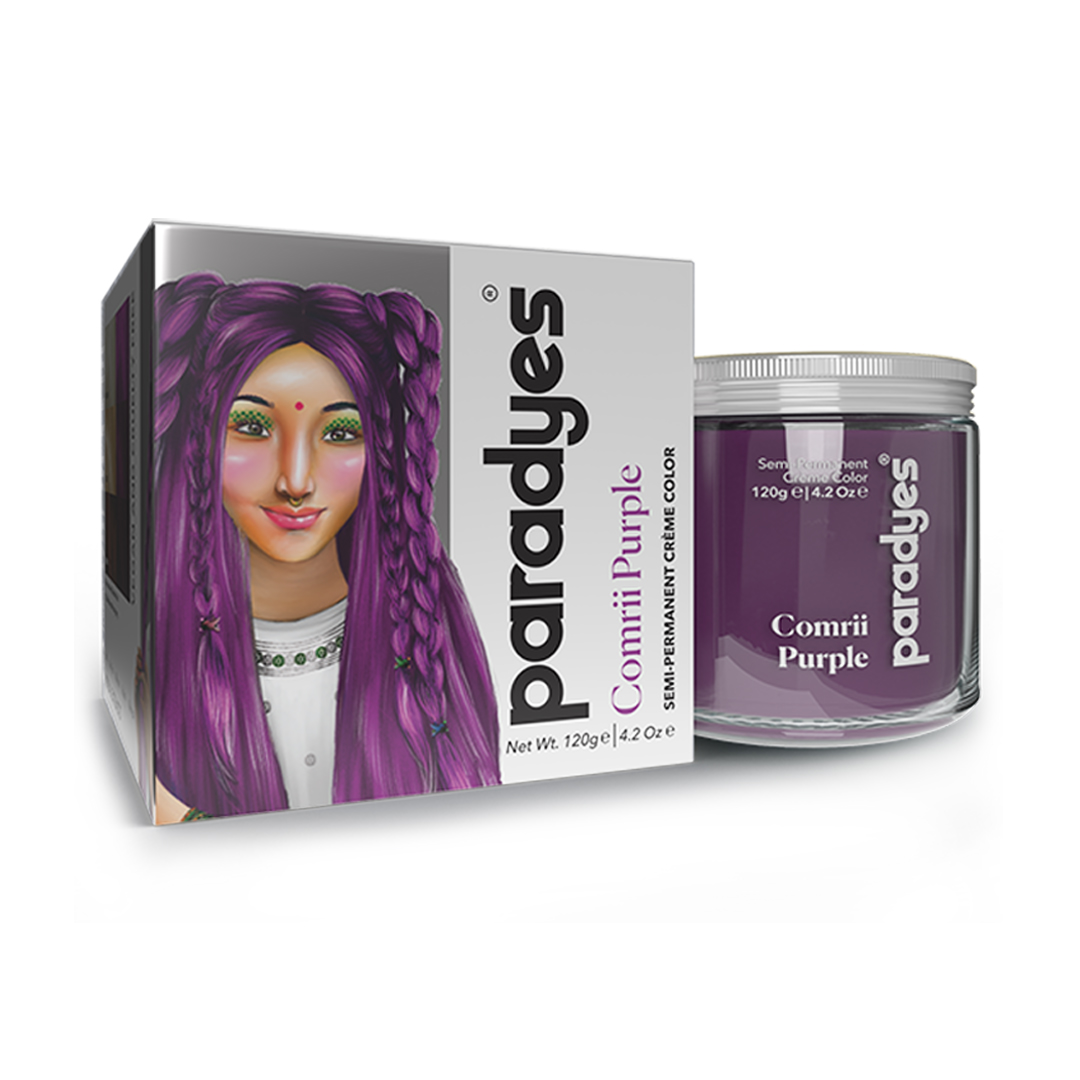 Paradyes Comrii Purple Conditioner based Semi Permanent Hair Color ...