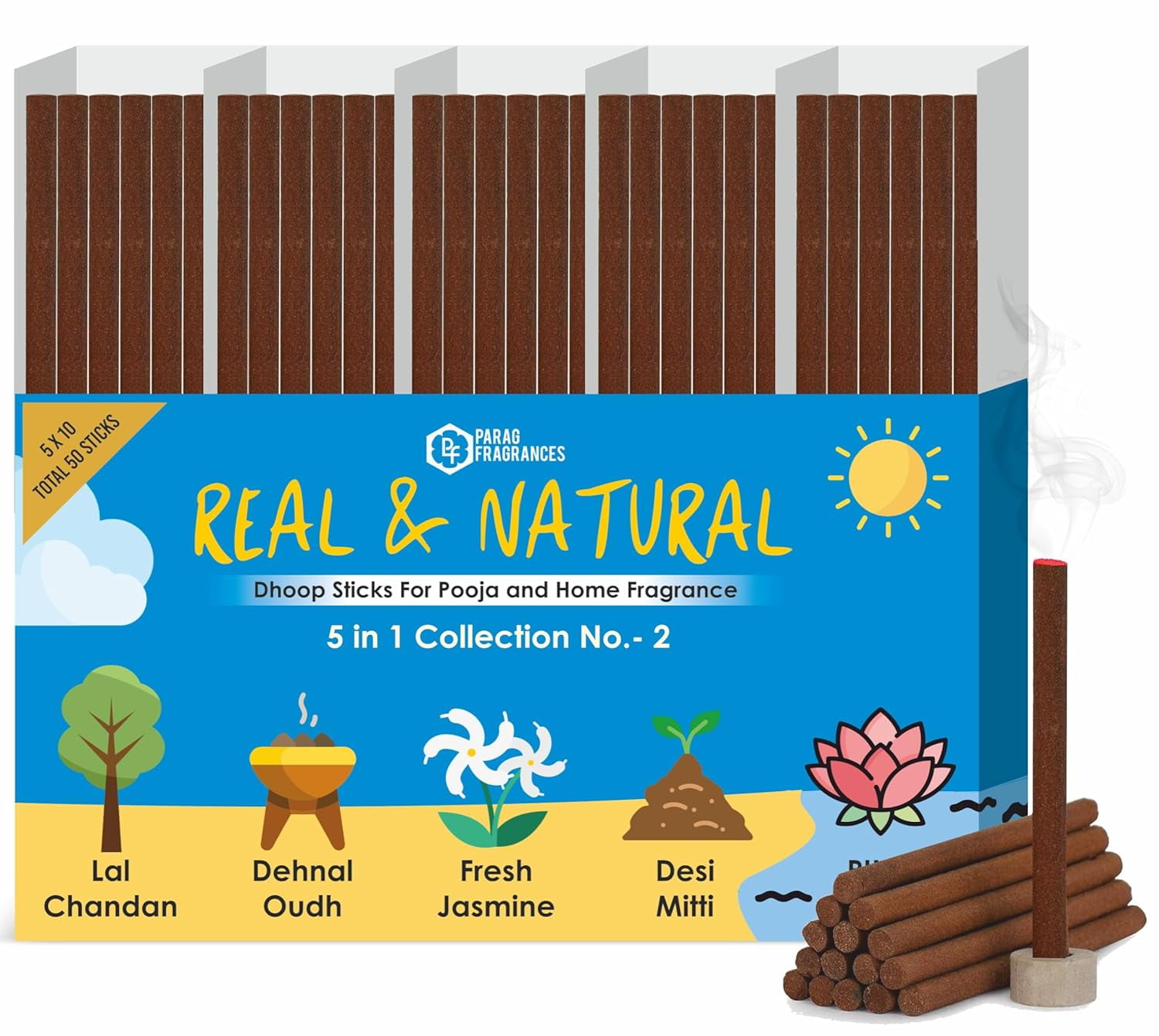 Parag Fragrances Real and Natural Dhoop Sticks Collection No2 Lal ...