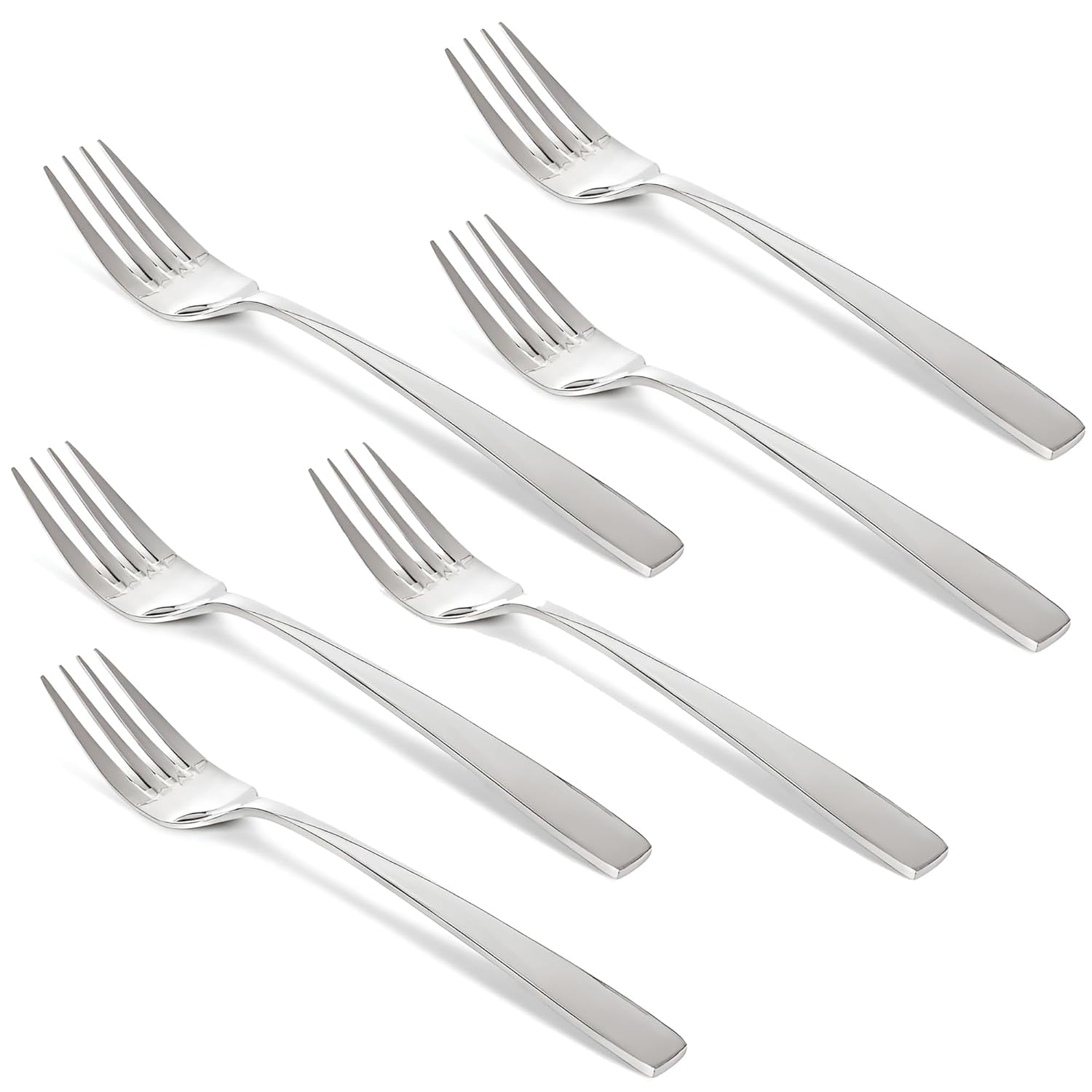 Parage 6 Pieces Stainless Steel Table Forks Set for Home Kitchen Fruit ...