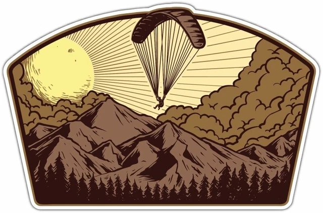 Paraglide Paragliding Mountain Extreme Car Stickerphone Decal Water ...