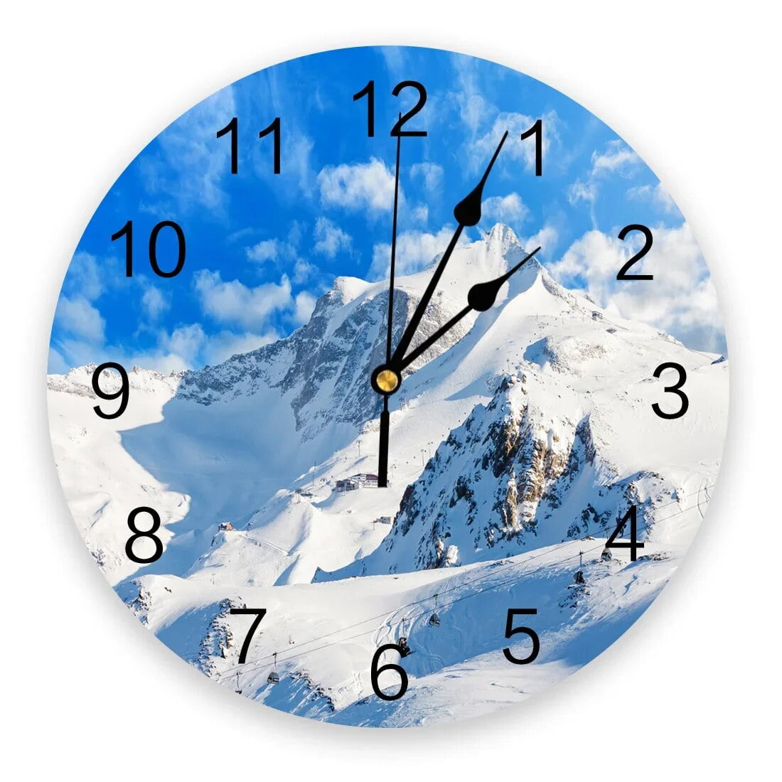 Paraglider Sunrise Valley Wall Clock Bedroom Silent Wall Digital Clock ...