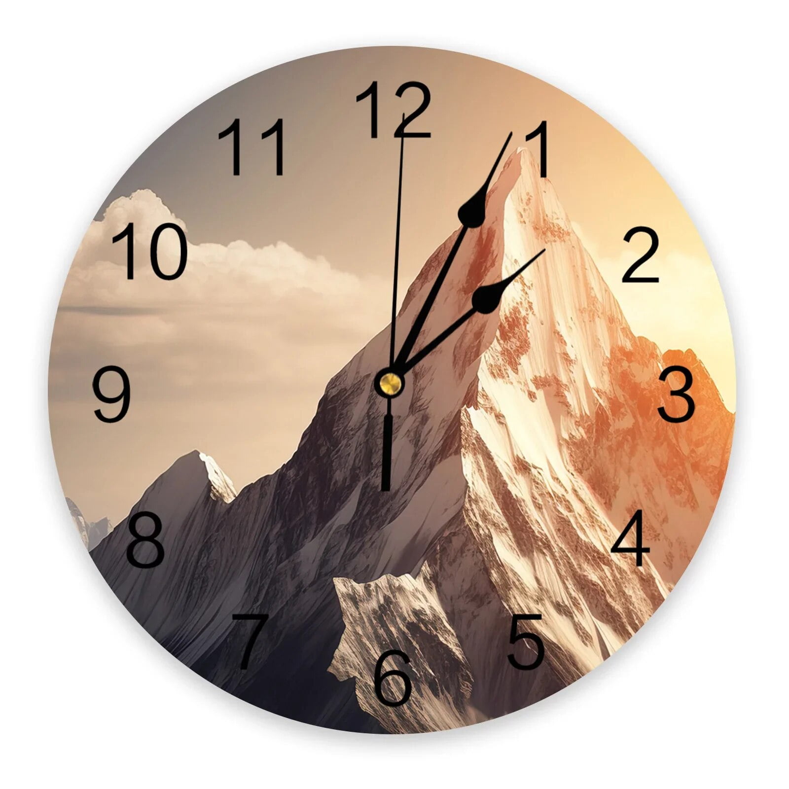 Paraglider Sunrise Valley Wall Clock Bedroom Silent Wall Digital Clock ...