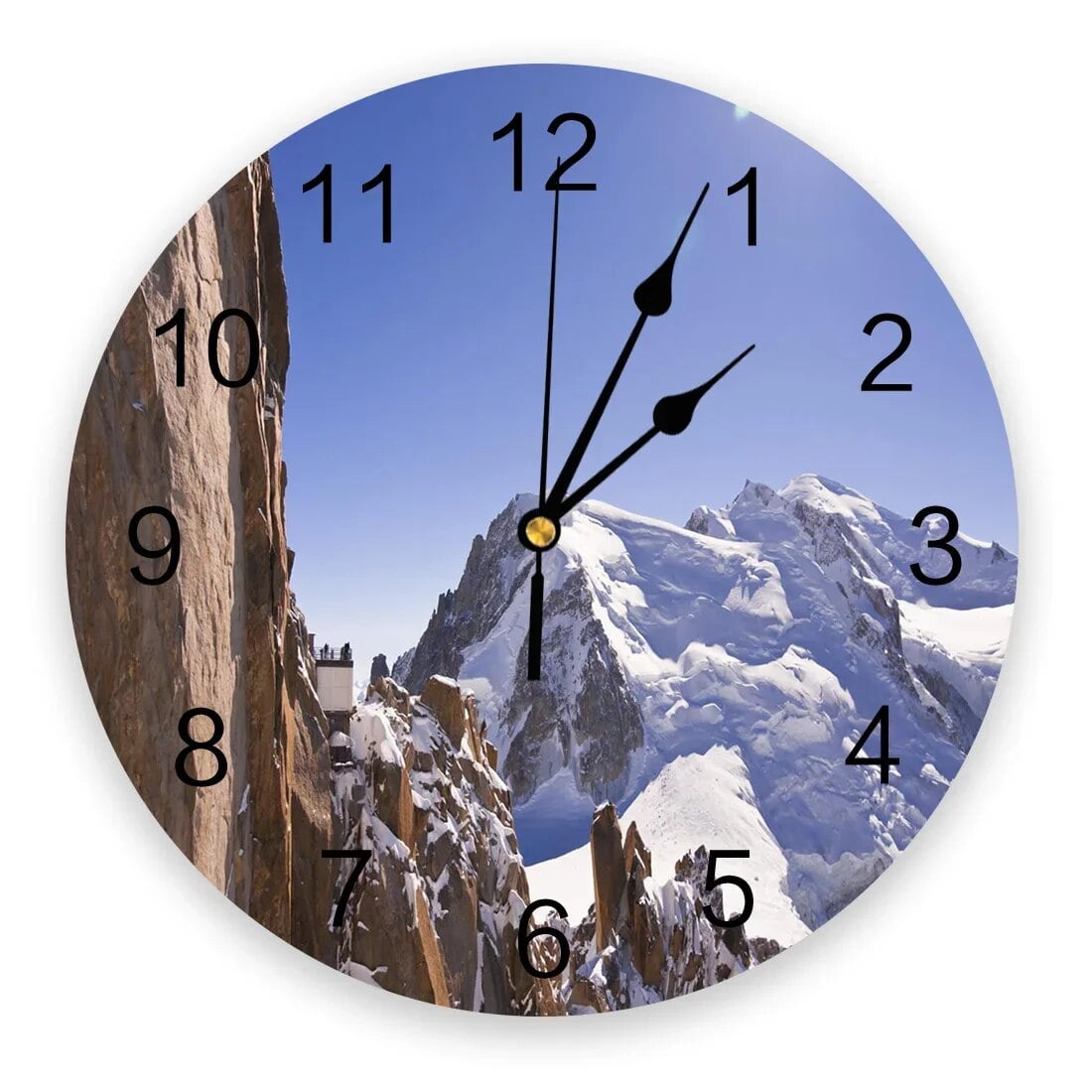 Paraglider Sunrise Valley Wall Clock Bedroom Silent Wall Digital Clock ...