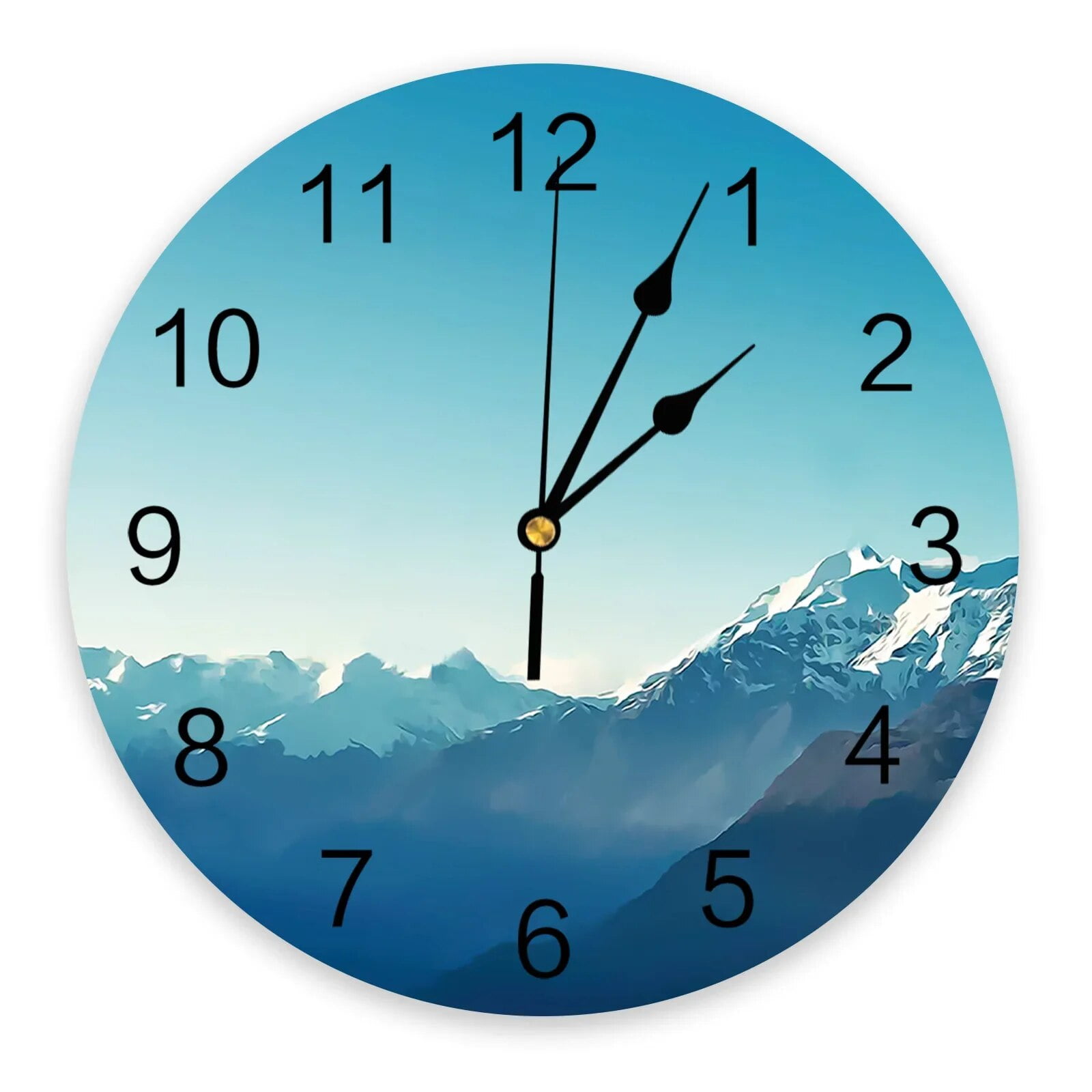 Paraglider Sunrise Valley Wall Clock Bedroom Silent Wall Digital Clock ...