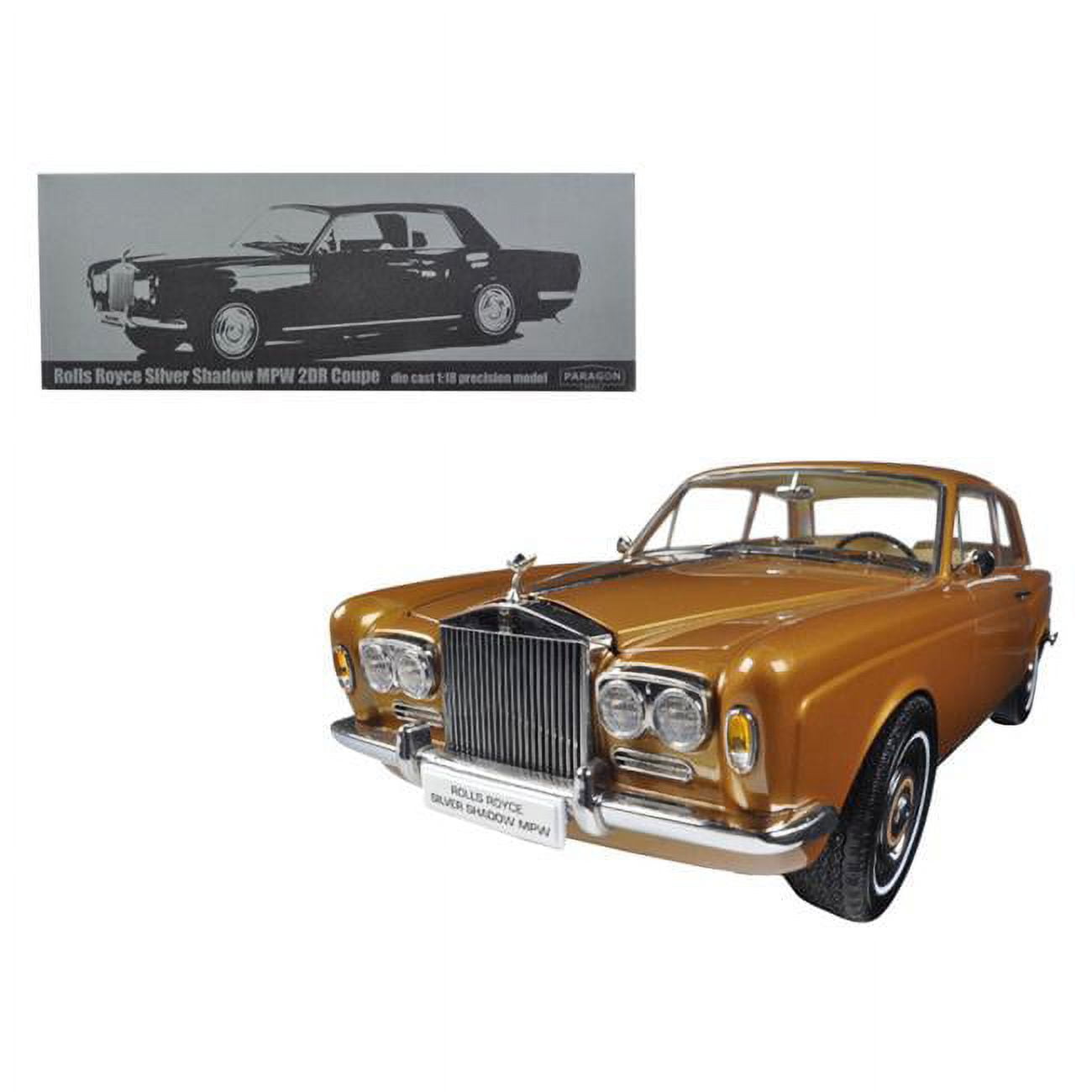 Paragon 1 by 18 Scale Diecast 1968 Rolls Royce Silver Shadow Bronze ...